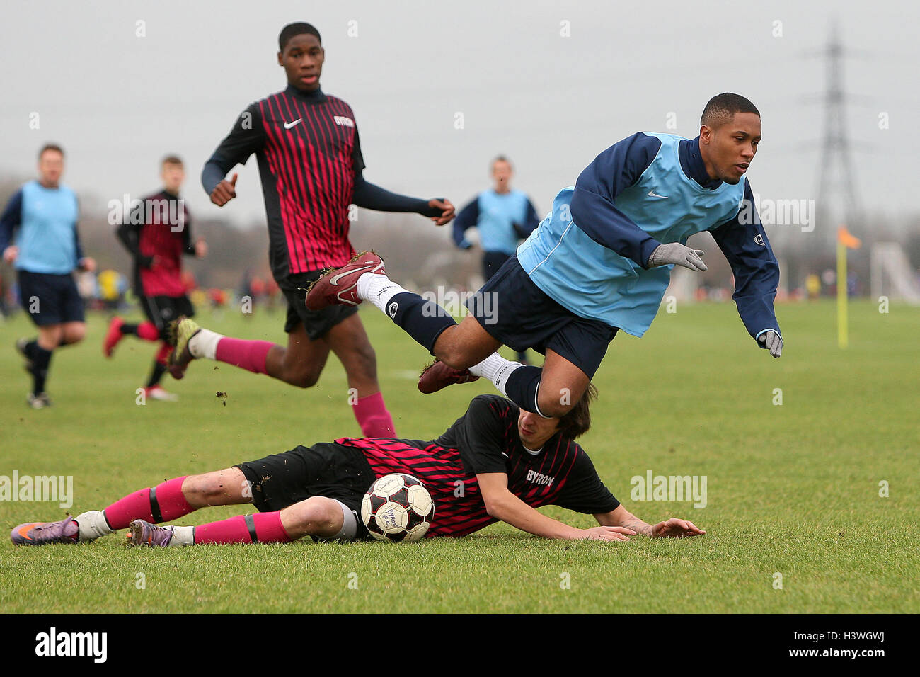 Byron (black/pink) vs Hatch Lane (light blue/dark blue) - East London ...