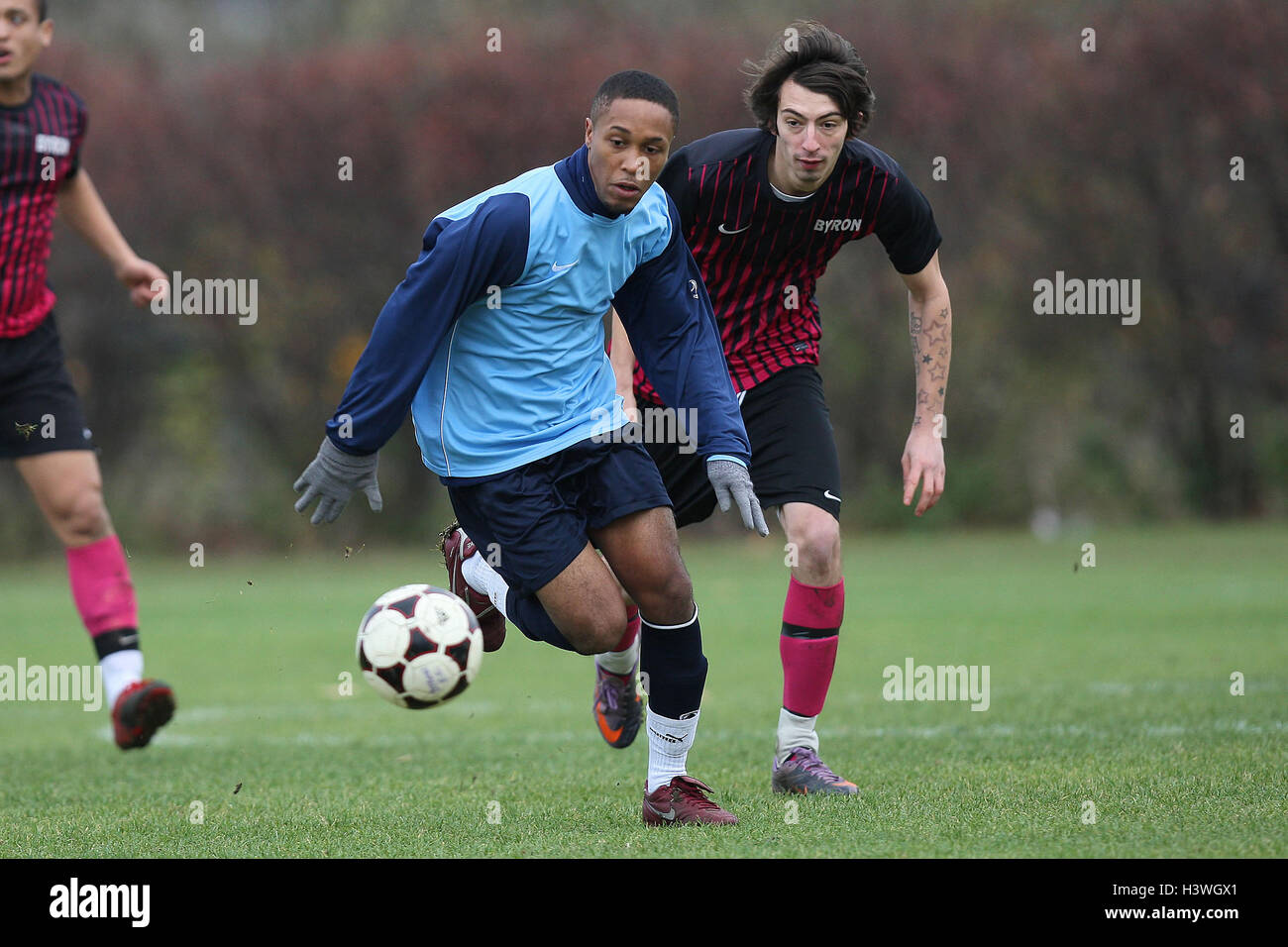 Byron (black/pink) vs Hatch Lane (light blue/dark blue) - East London ...