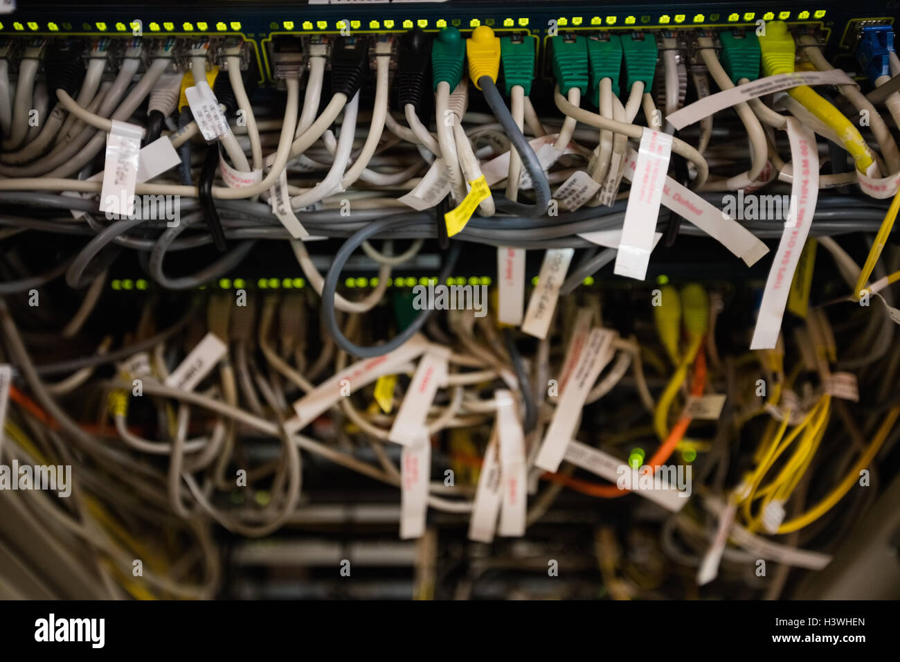 Close-up of rack mounted server Stock Photo - Alamy
