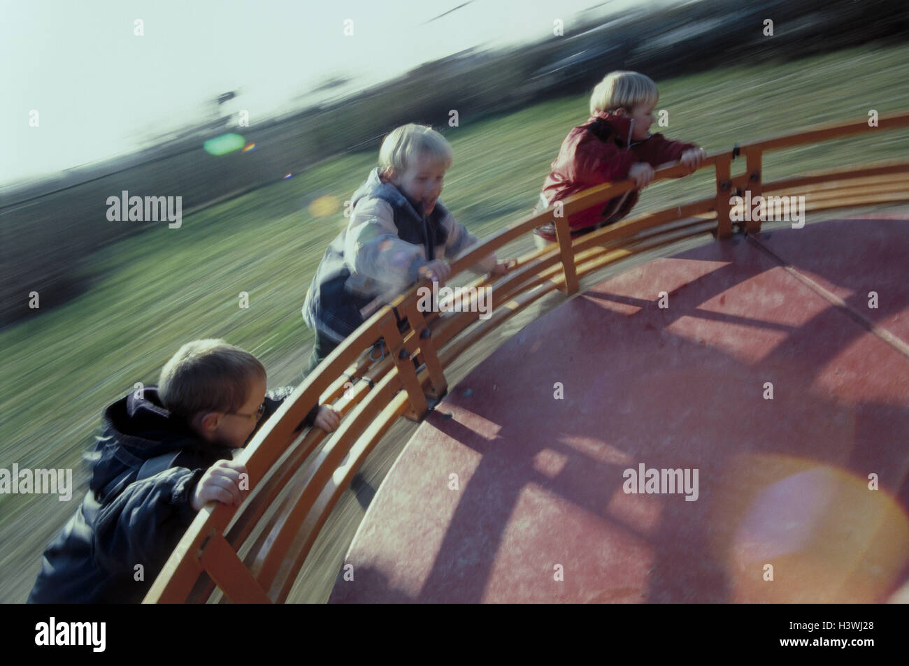 Playground, carousel, children, run, play circle, blur, detail, outside ...