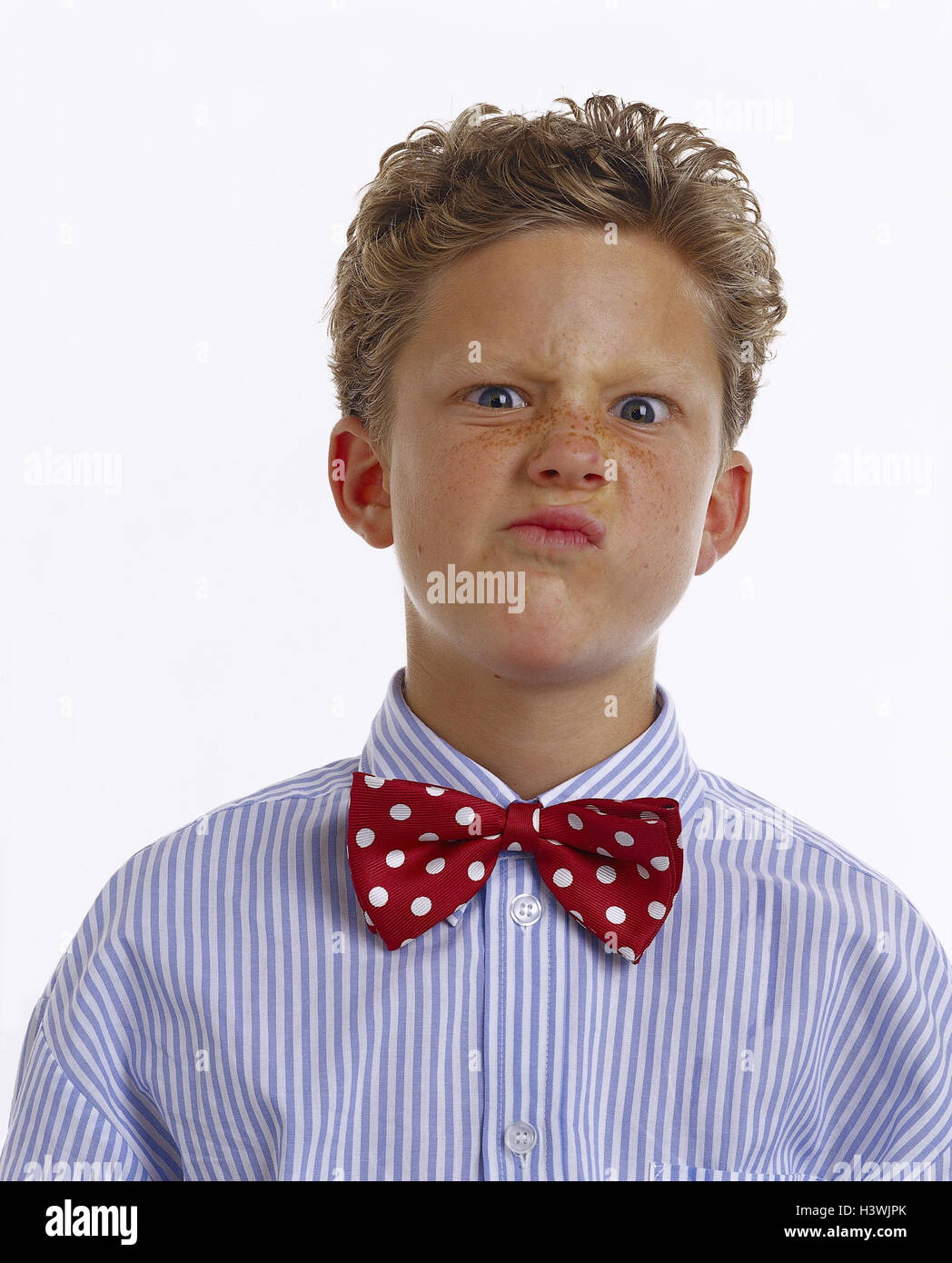 Boy, blond, freckles, shirt, fly, grimace, portrait, Children, child ...