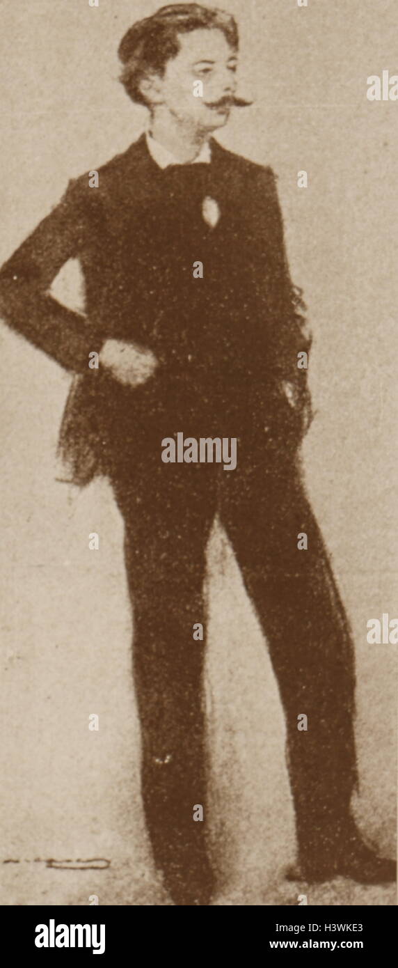 Photographic portrait of Enrique Granados (1867-1916) a Spanish pianist ...