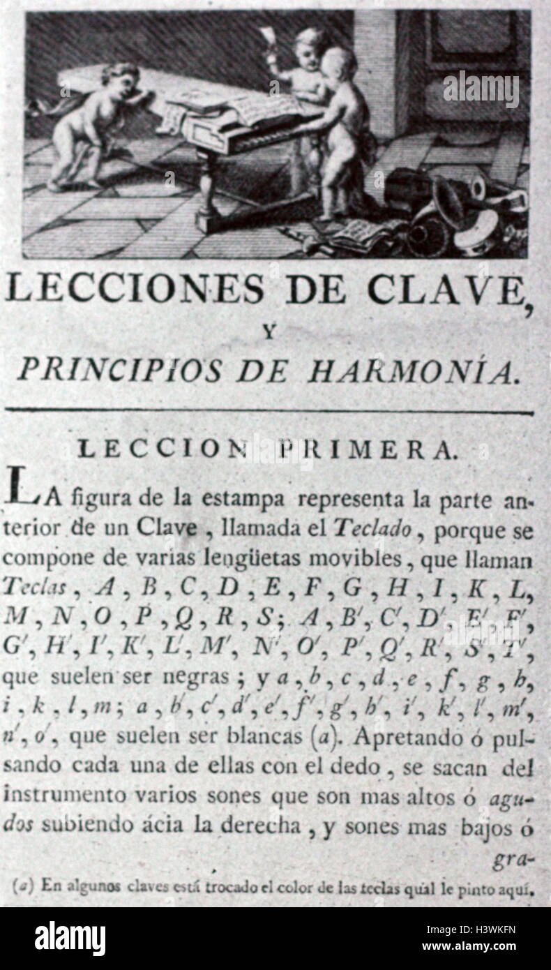 Page from the book 'Lessons Key and Principles of Harmony' by Benito ...