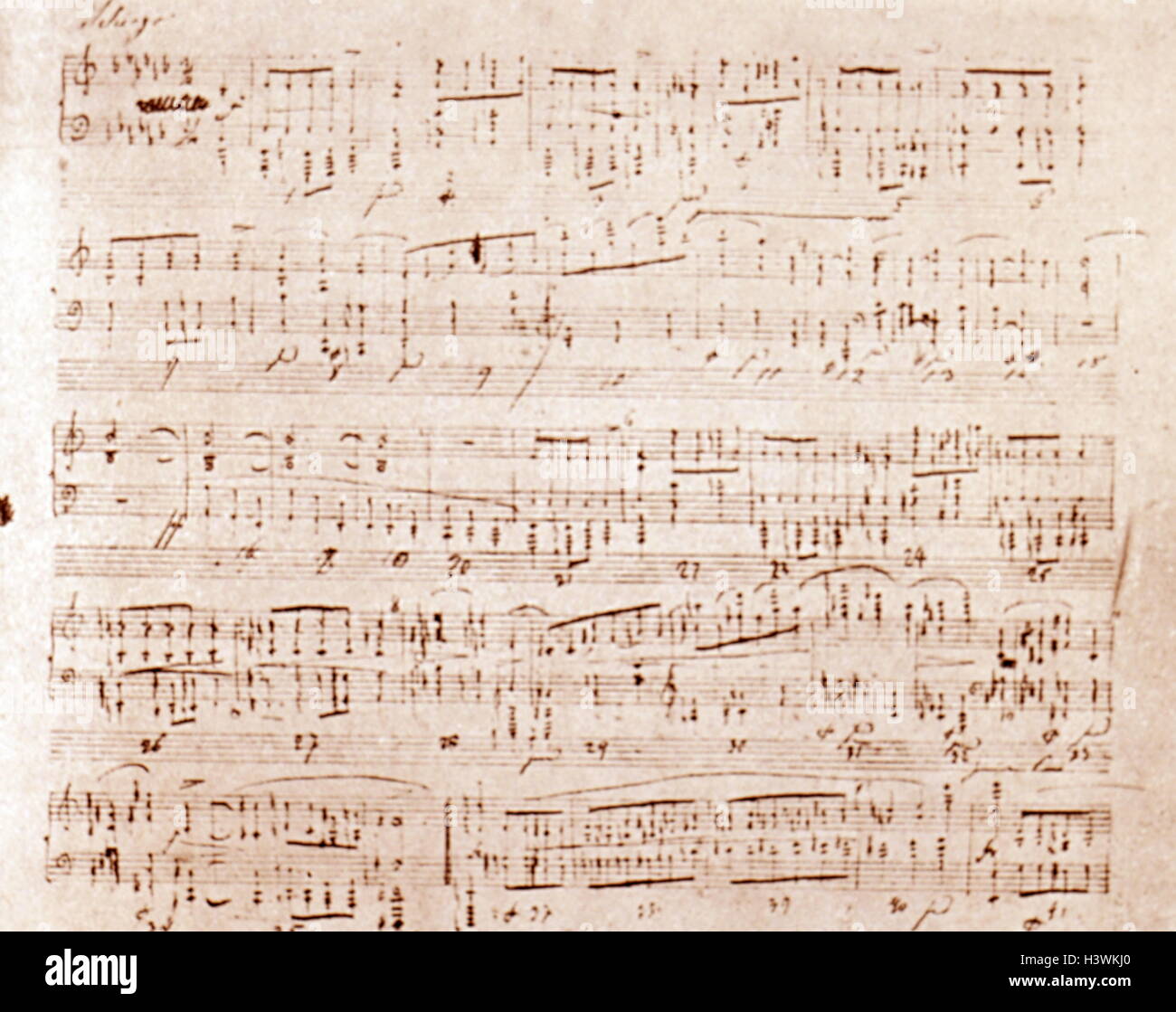 Handwritten Sheet Music Stock Photos & Handwritten Sheet Music Stock ...