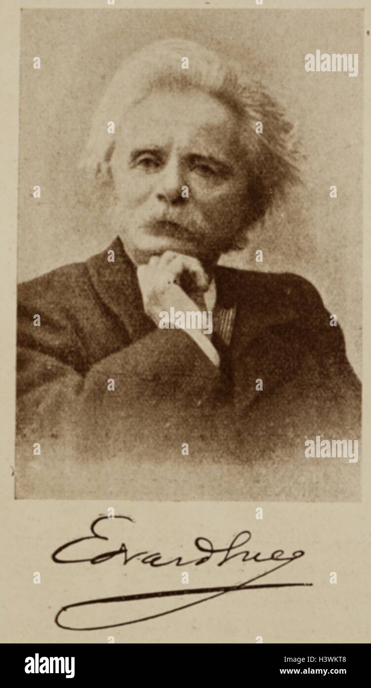 Photographic portrait of Edvard Grieg (1843-1907) a Norwegian composer ...