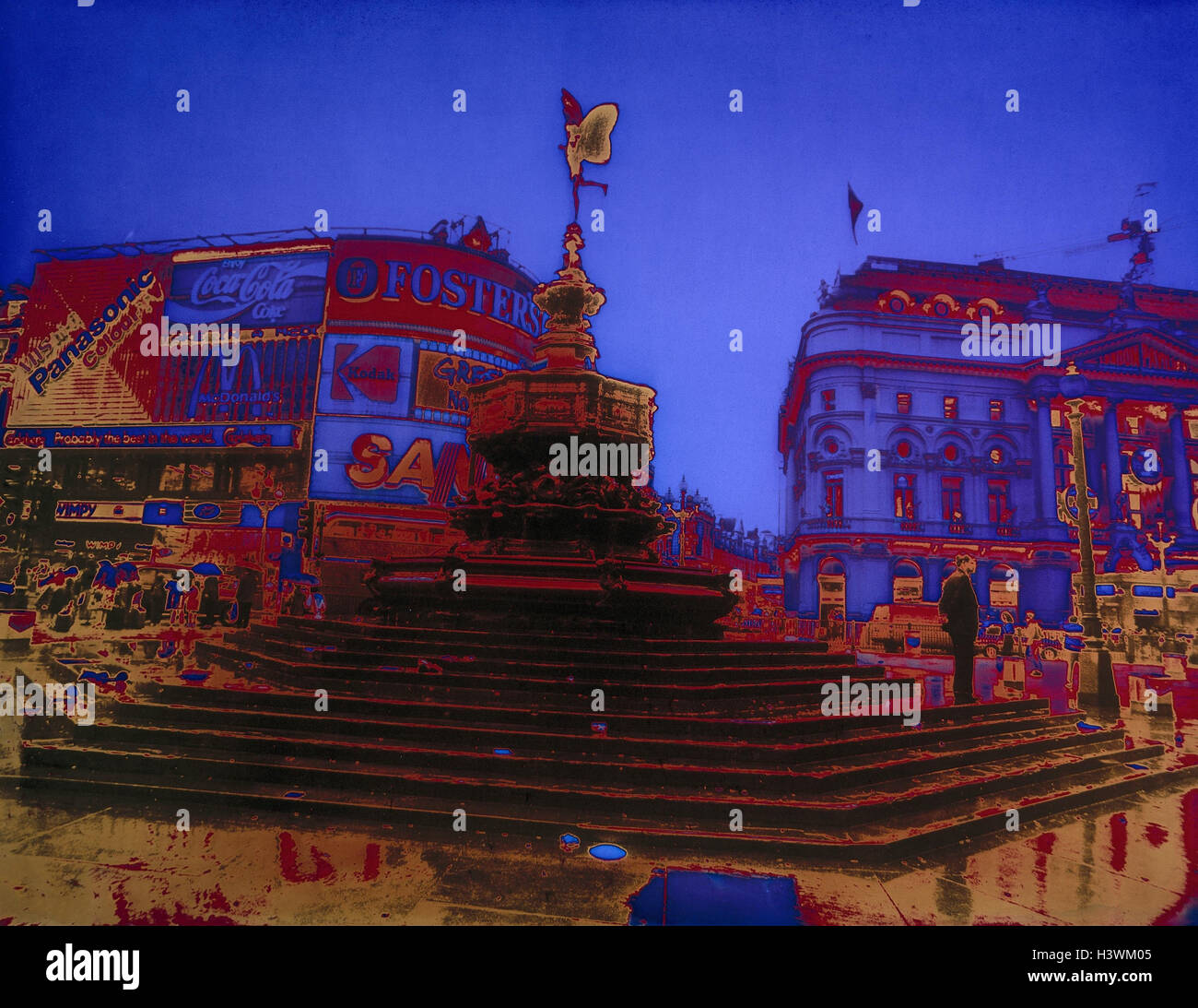 Great Britain, London, Piccadilly Circus, manipulated, England, town ...
