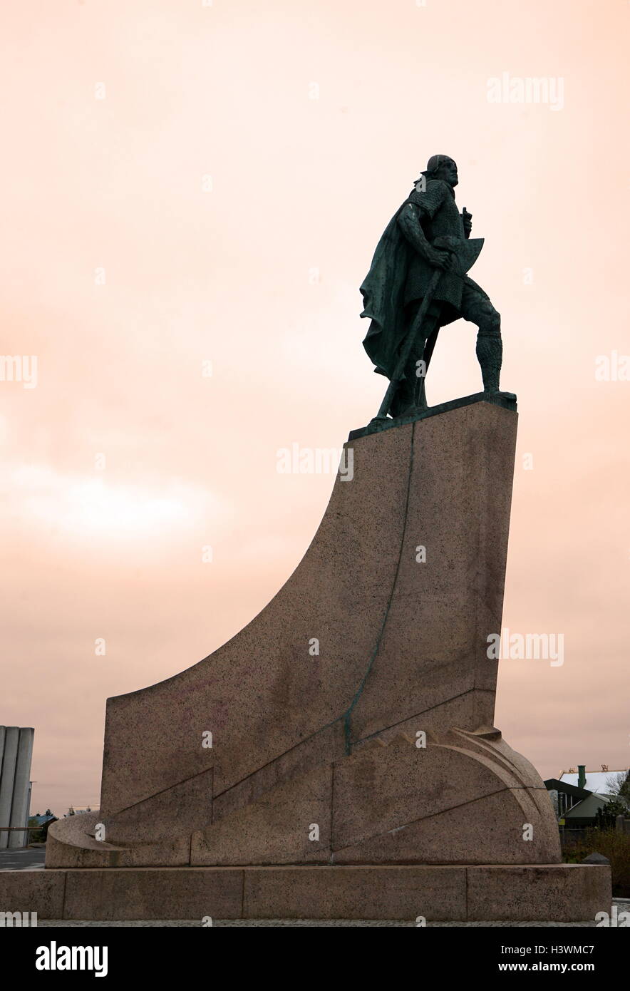 Statue of Leif Erikson (970-1020) an Icelandic explorer who is ...