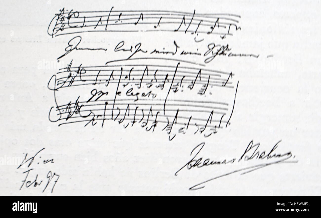 Johannes brahms sheet music hi-res stock photography and images - Alamy