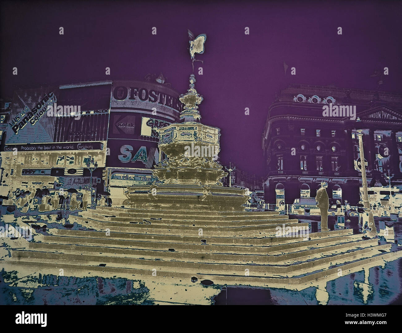 Great Britain, London, Piccadilly Circus, manipulated, England, town ...