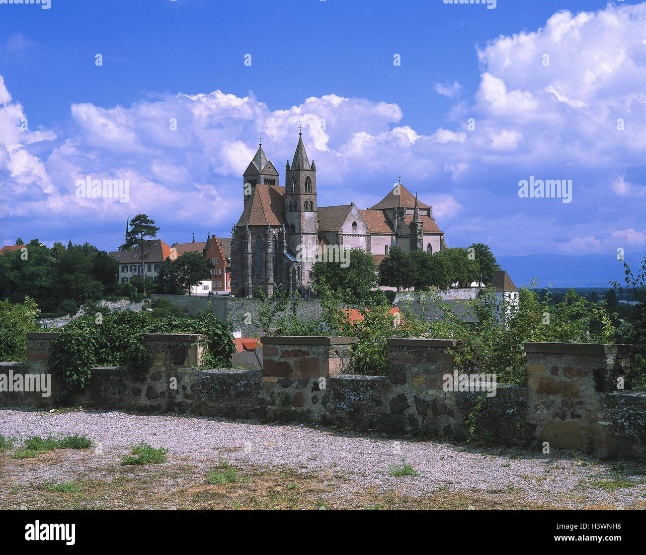 Germany, Baden-Wurttemberg, Breisach on the Rhine, town view ...