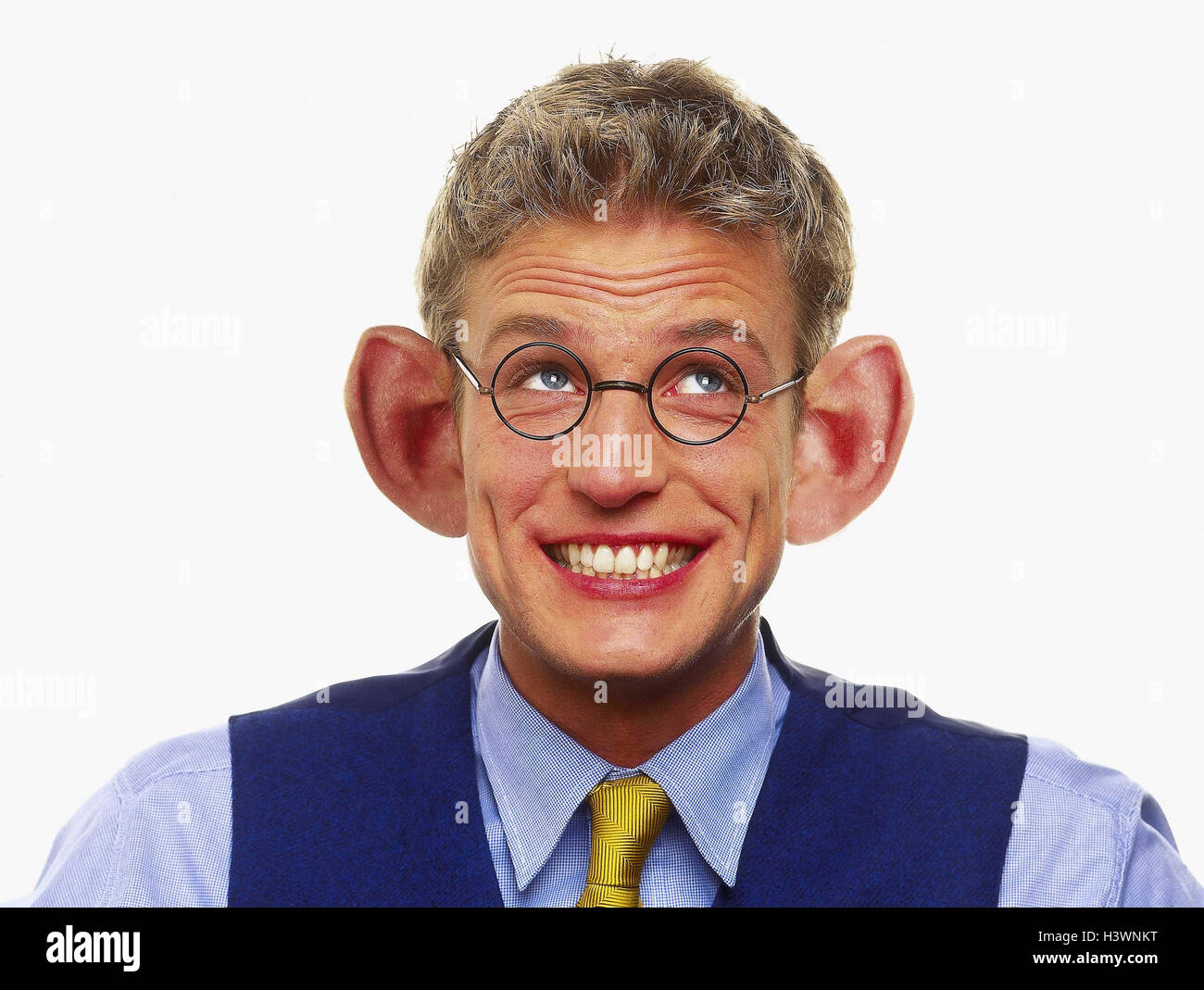Man, young, glasses, ears, oversized, facial play, portrait, Men ...