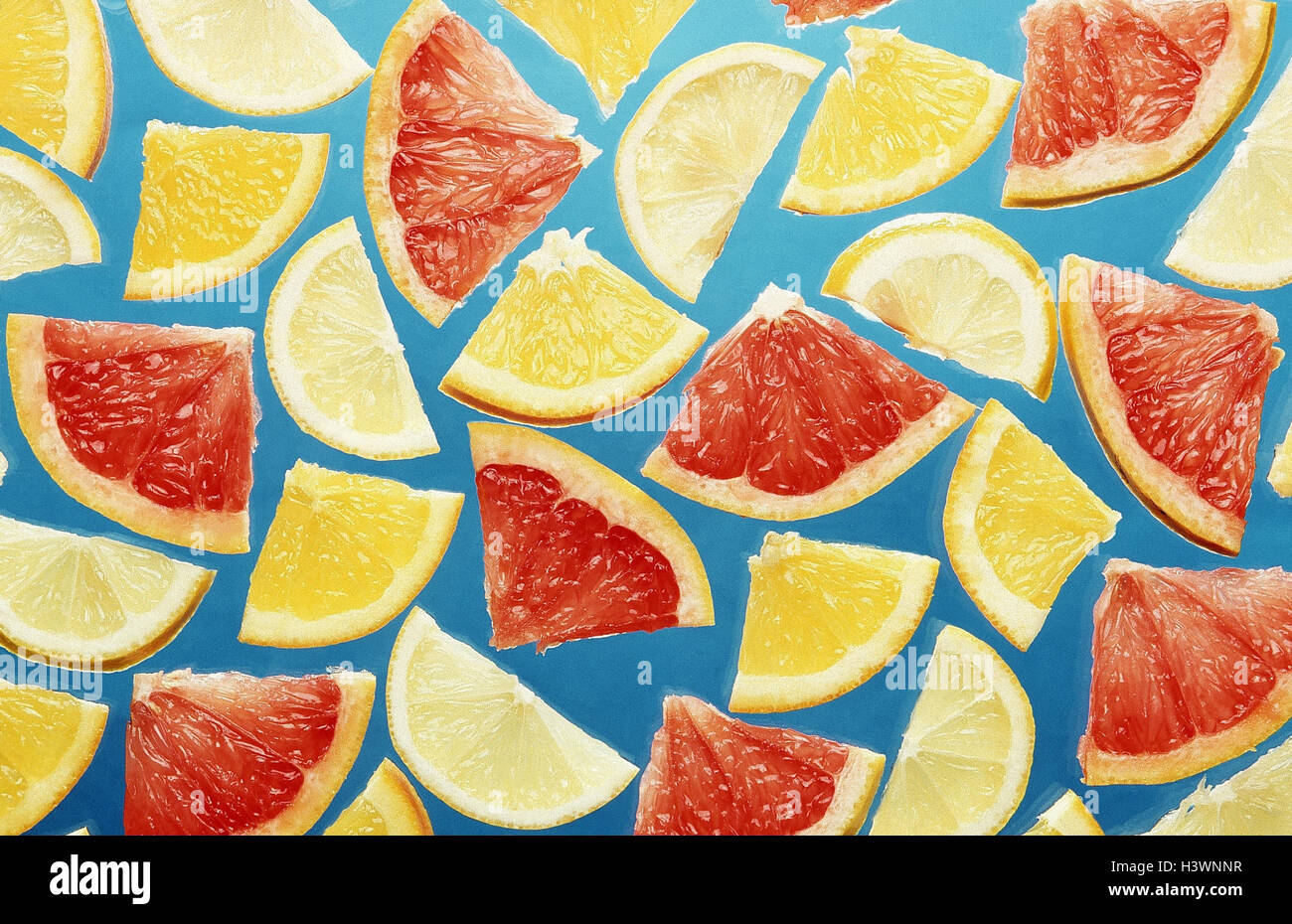 Citrus fruits, sorts, various, columns orange, lemon, blood orange ...