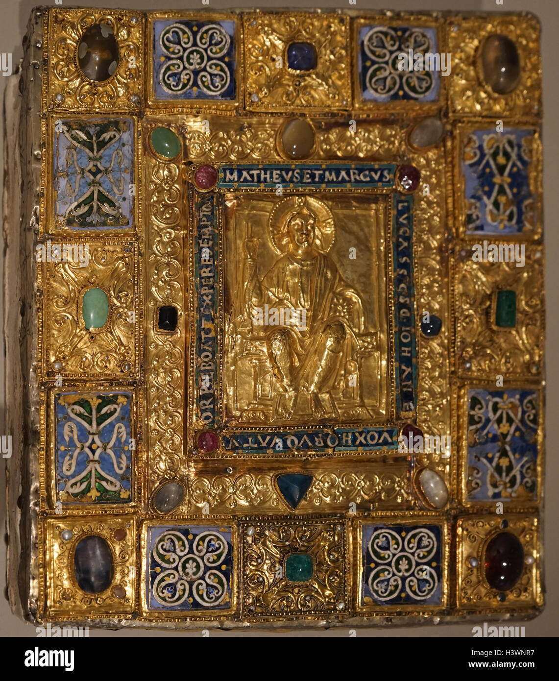The Sion Gospels Book Cover, made from beech overlaid with plaques of ...