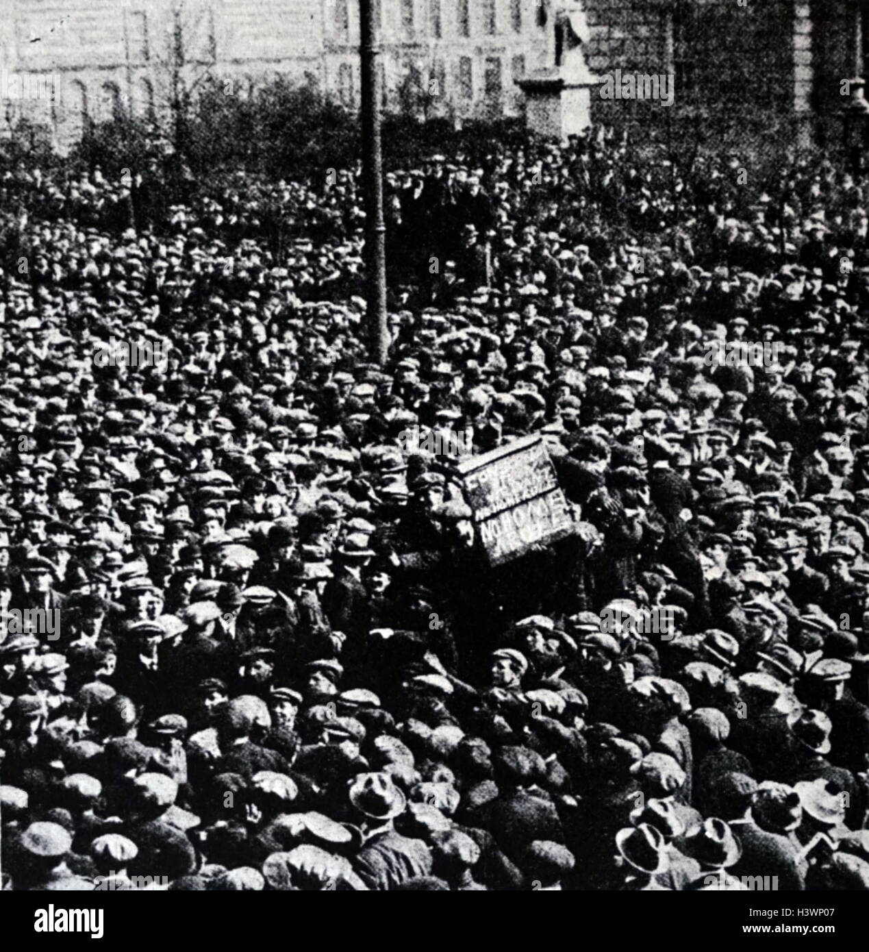 Photograph taken during the Conscription Crisis of 1918. Pictured are ...