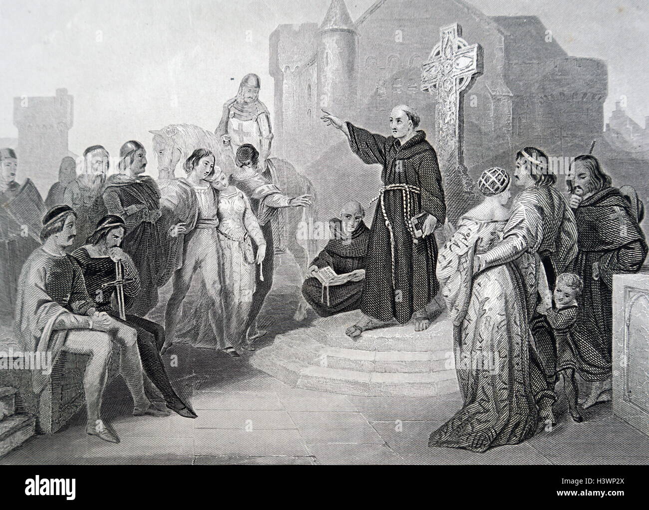 A Dominican Friar preaching a Crusade by Albert Henry Payne (1812-1902 ...