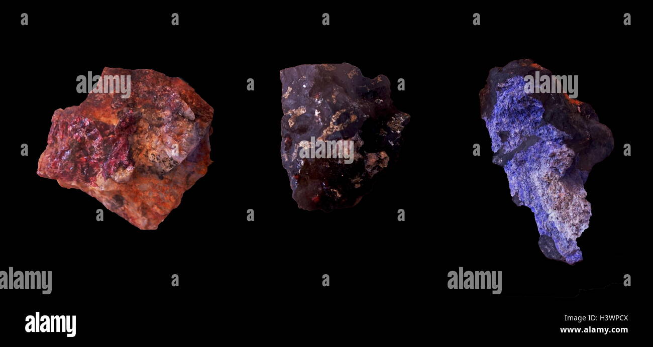 Collection of Phosphosiderite, an iron phosphate mineral. Dated 20th ...