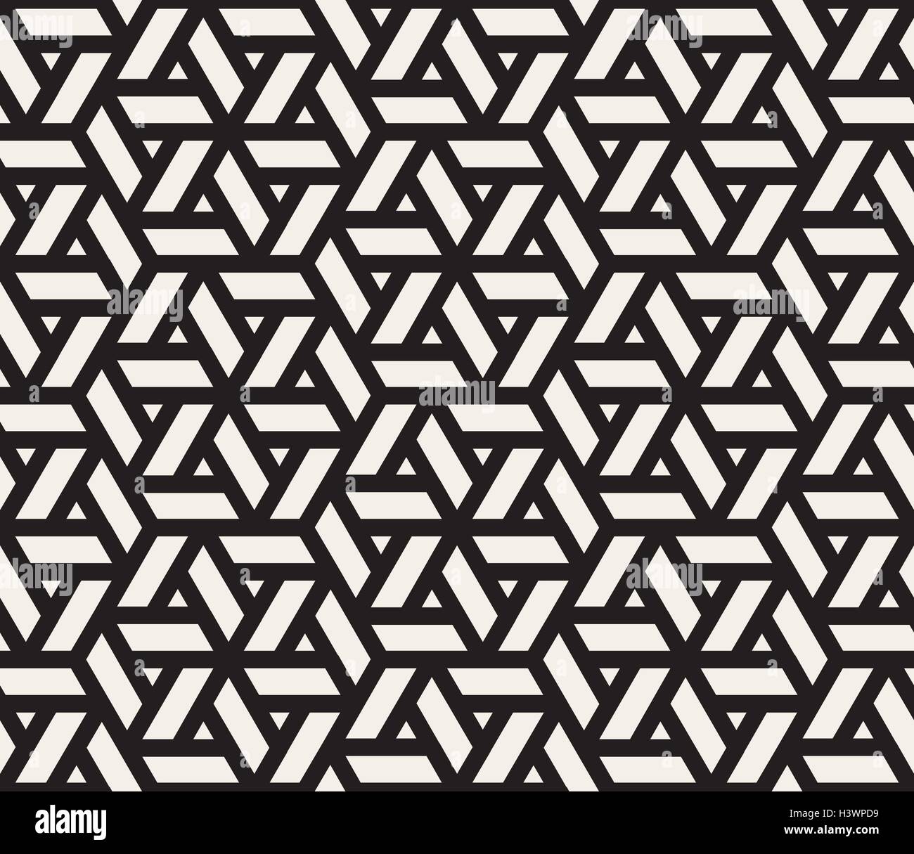 Vector Seamless Black And White Geometric Grid Pattern Stock Vector ...