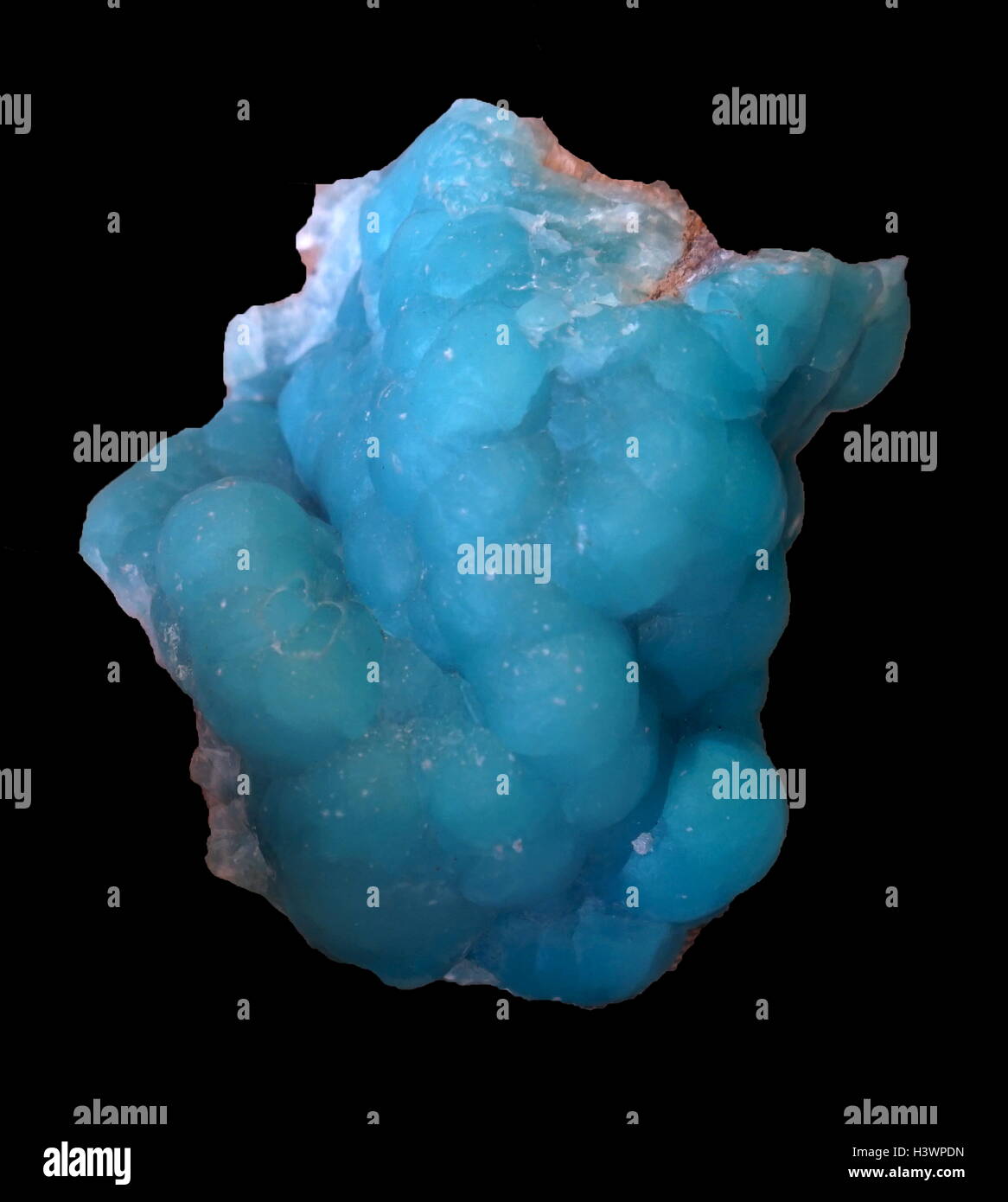 Blue botryoidal crust, reminiscent of a cluster of grapes. Dated 20th ...