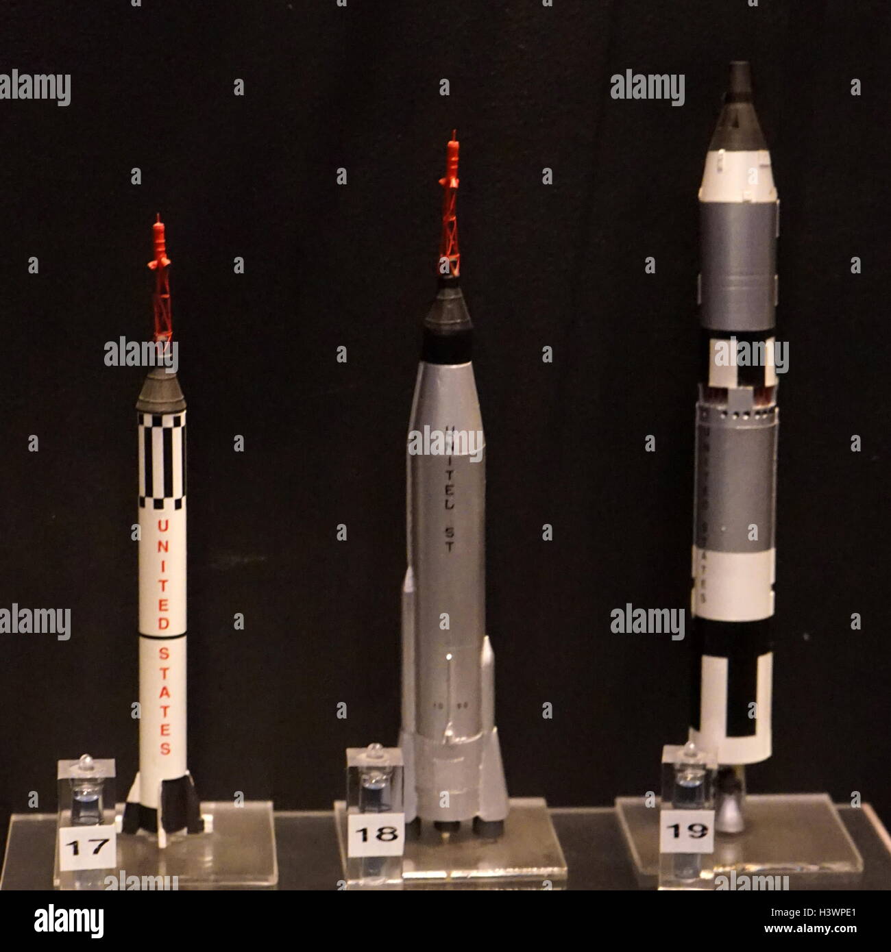 Space rocket launchers developed since the 1950s. Dated 20th Century ...