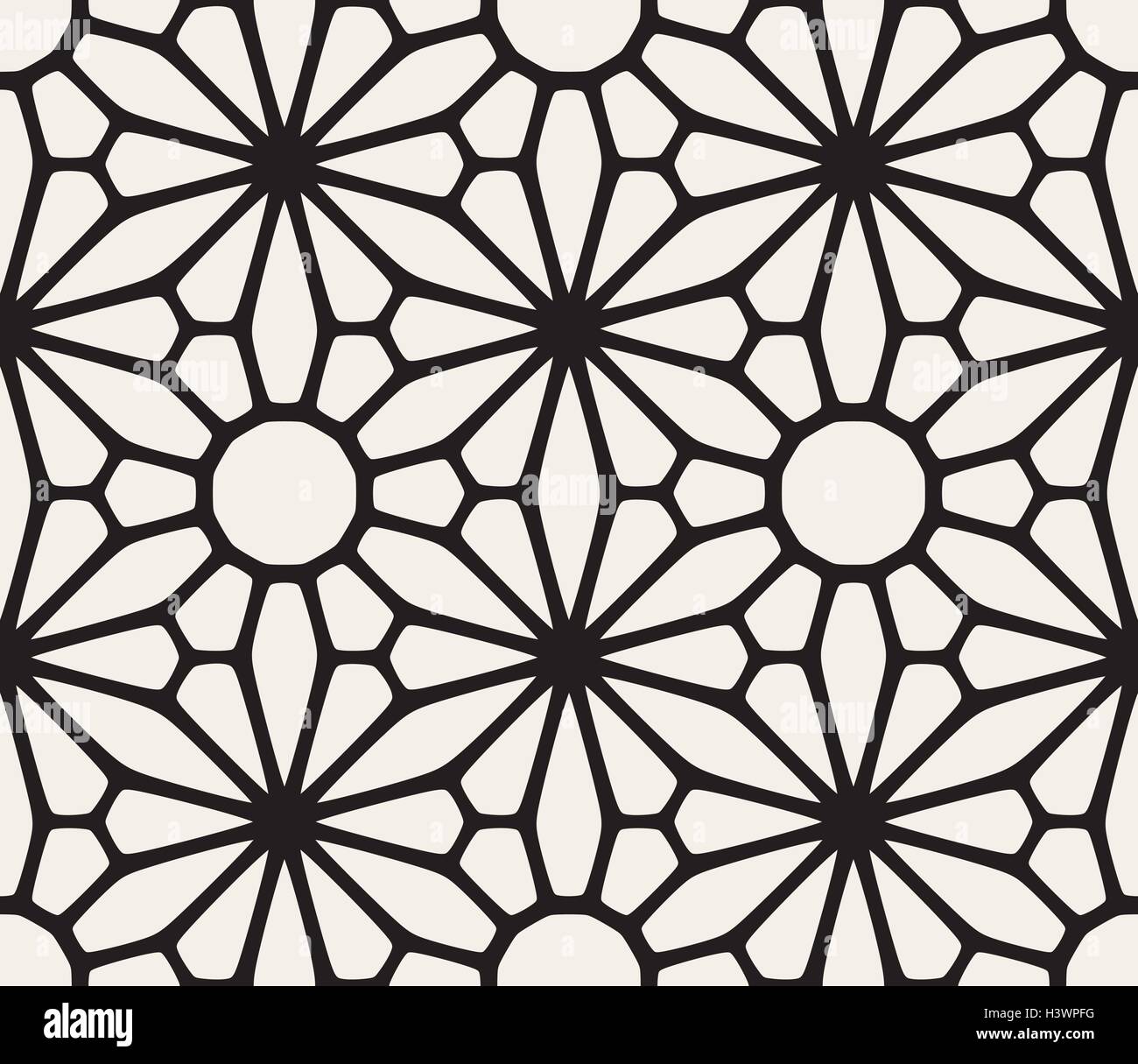 Vector Seamless Black and White Lace Floral Pattern Stock Vector Image ...