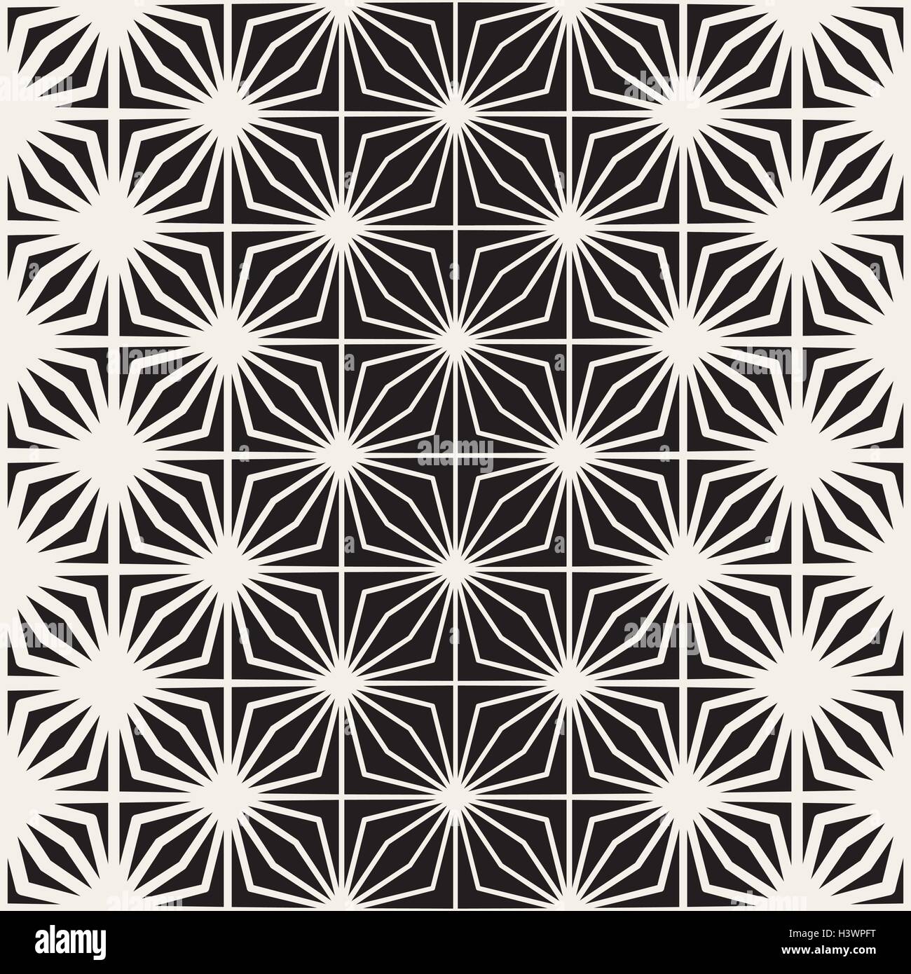 Vector Seamless Black and White Lines Grid Pattern Stock Vector Image ...