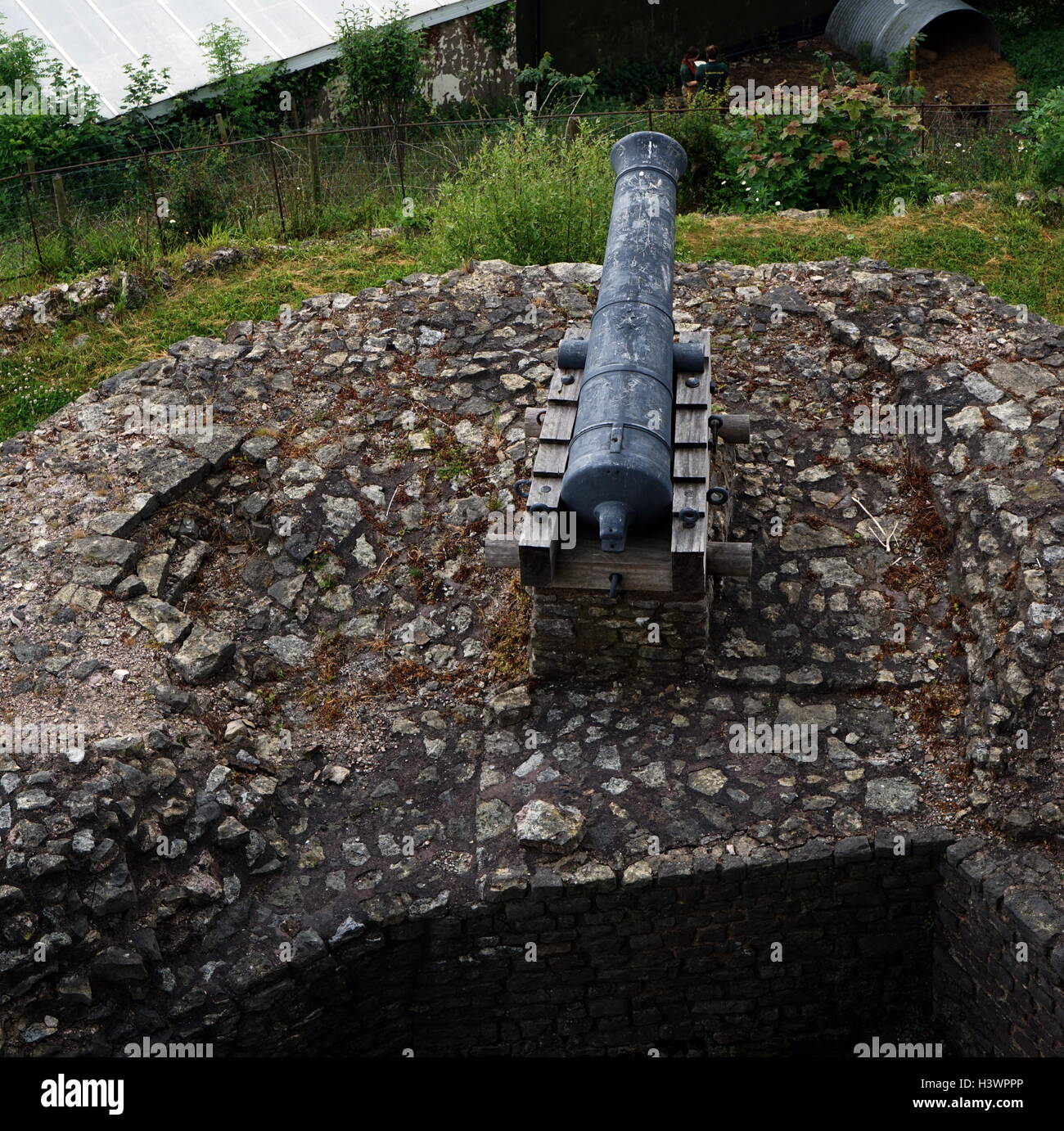 reconstructed model of Dudley Castle, a ruined 12th century, medieval ...