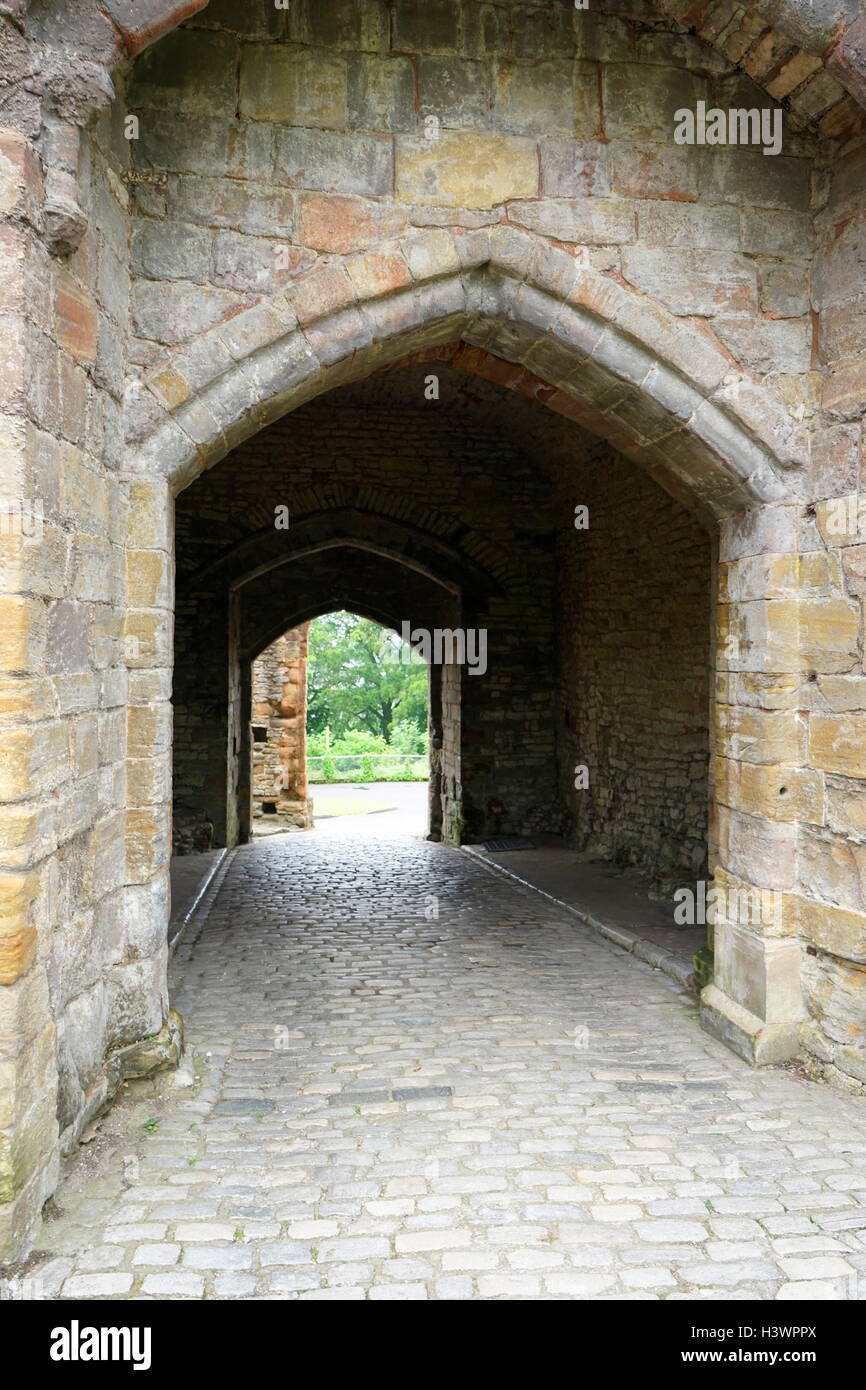 reconstructed model of Dudley Castle, a ruined 12th century, medieval ...