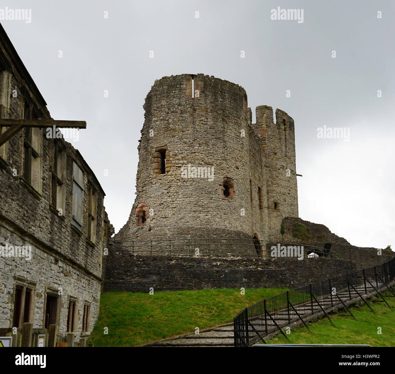 reconstructed model of Dudley Castle, a ruined 12th century, medieval ...
