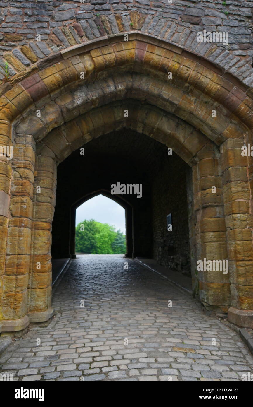 reconstructed model of Dudley Castle, a ruined 12th century, medieval ...