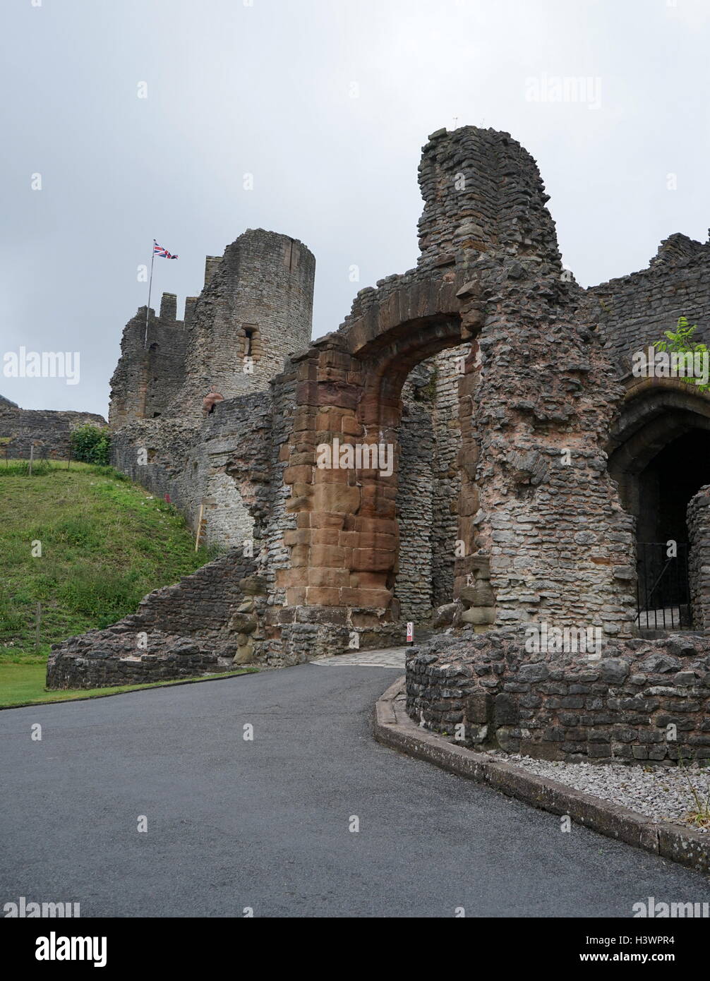 reconstructed model of Dudley Castle, a ruined 12th century, medieval ...