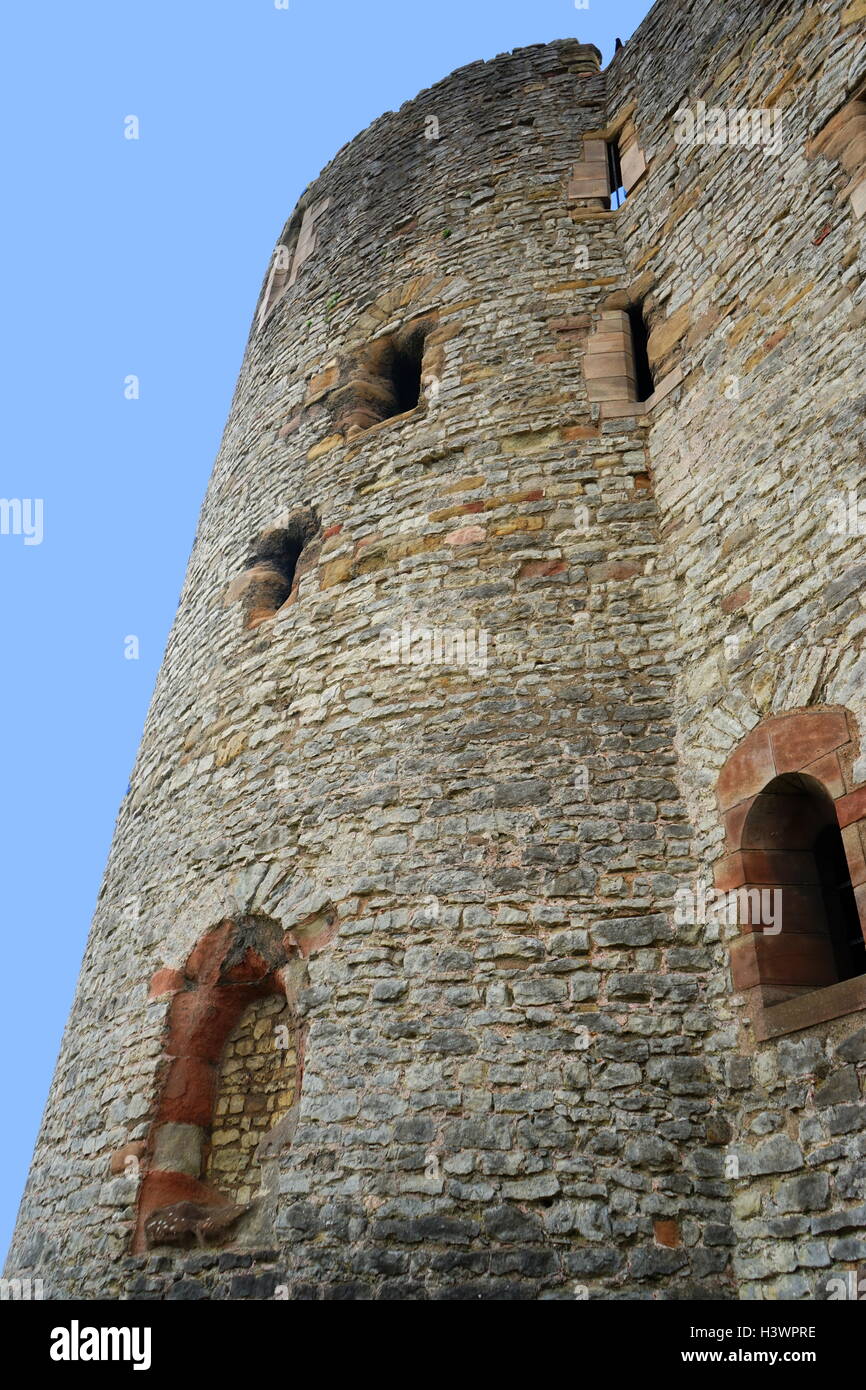 reconstructed model of Dudley Castle, a ruined 12th century, medieval ...