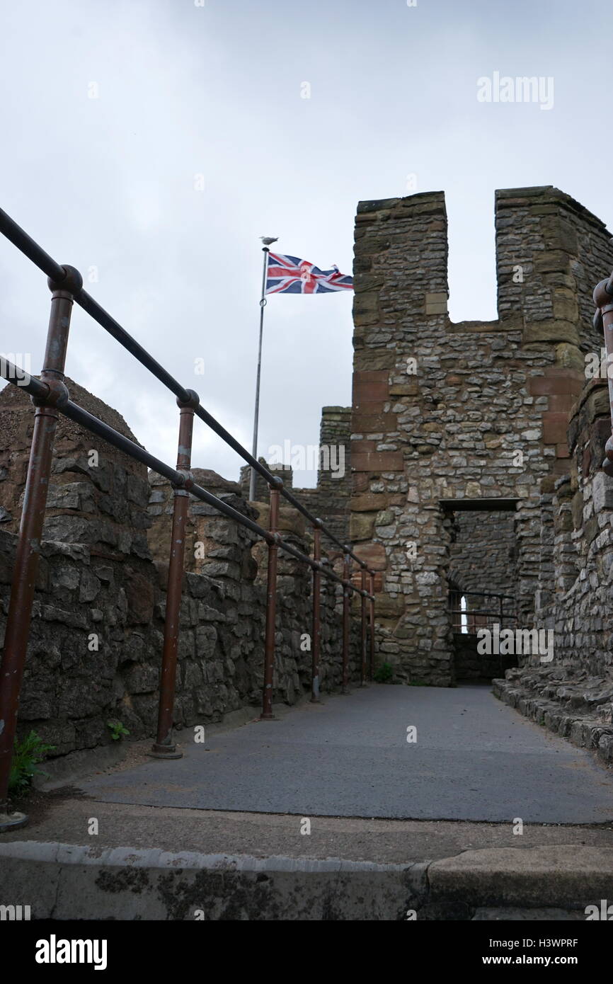 reconstructed model of Dudley Castle, a ruined 12th century, medieval ...