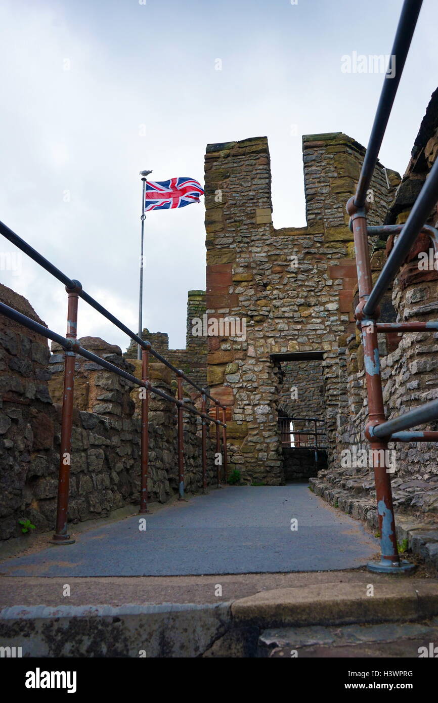 reconstructed model of Dudley Castle, a ruined 12th century, medieval ...
