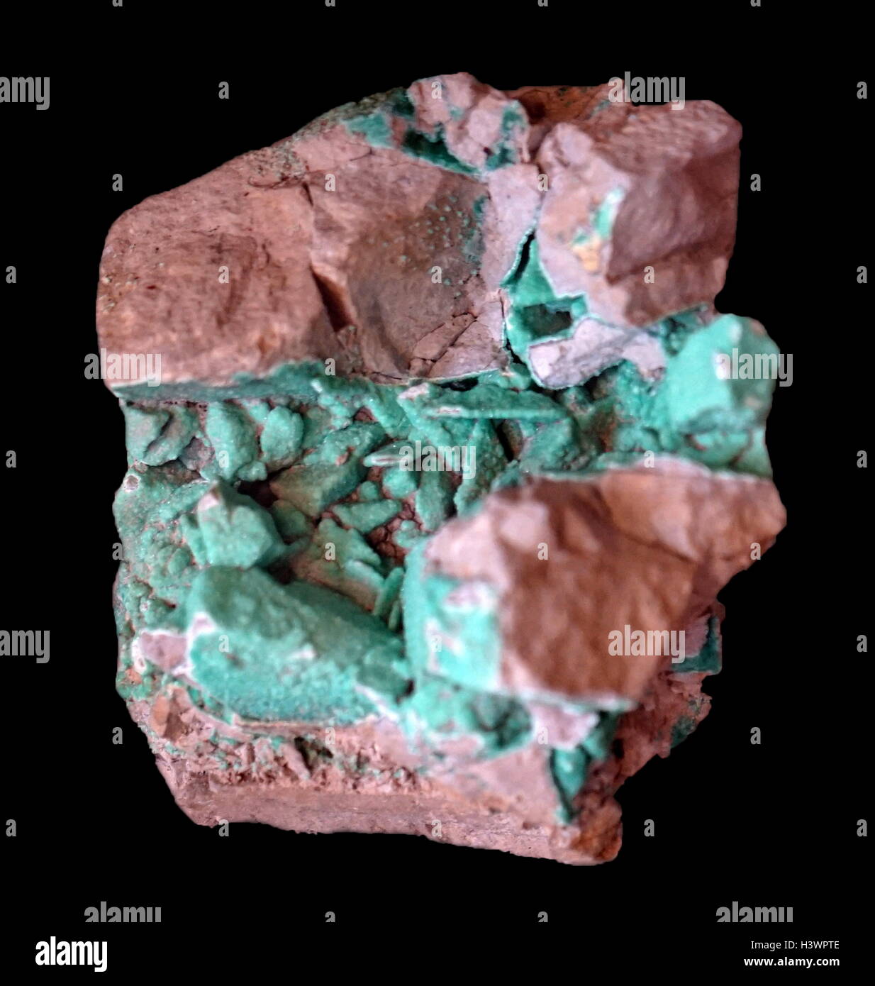 A sample of green crust on Pseudomorphous quartz. Dated 21st Century ...