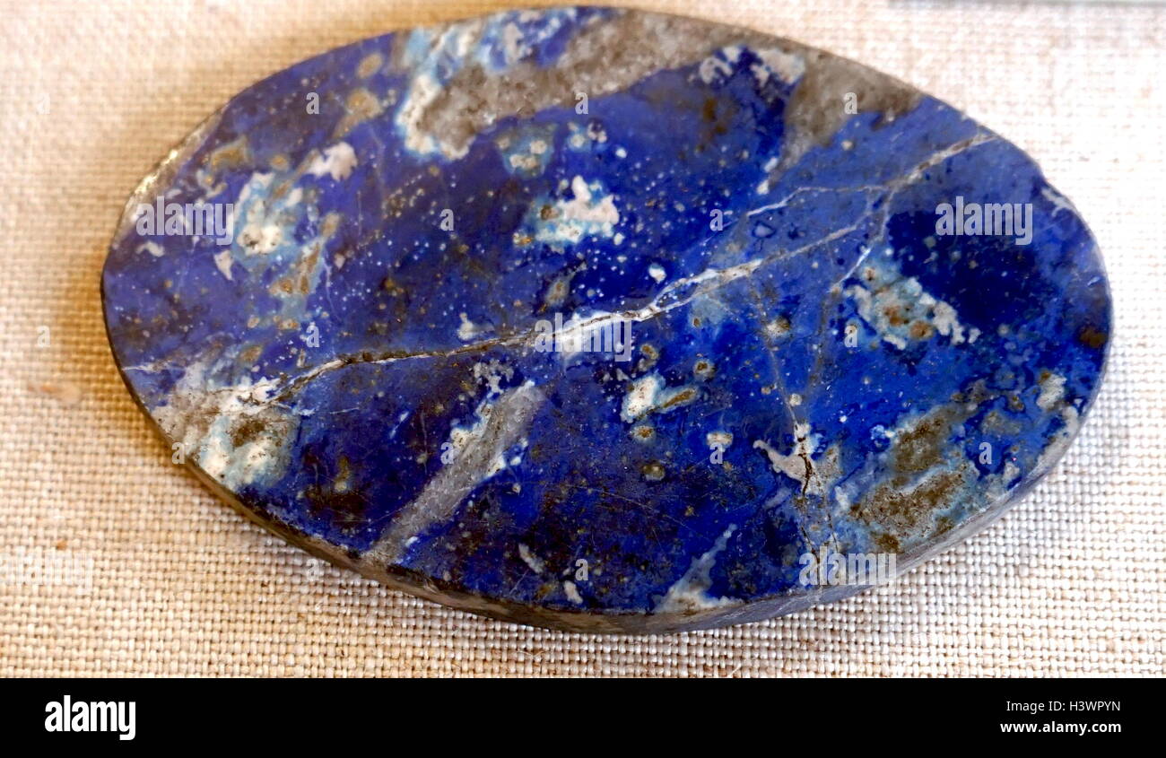 A sample of blue mottled stone with calcite. Dated 20th Century Stock ...
