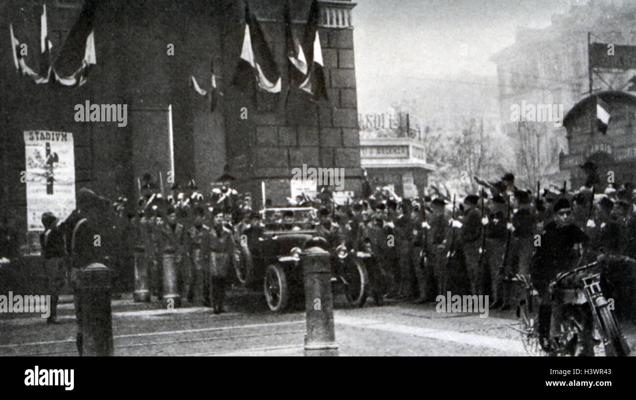 Photograph of Benito Mussolini (1883-1945) an Italian politician ...
