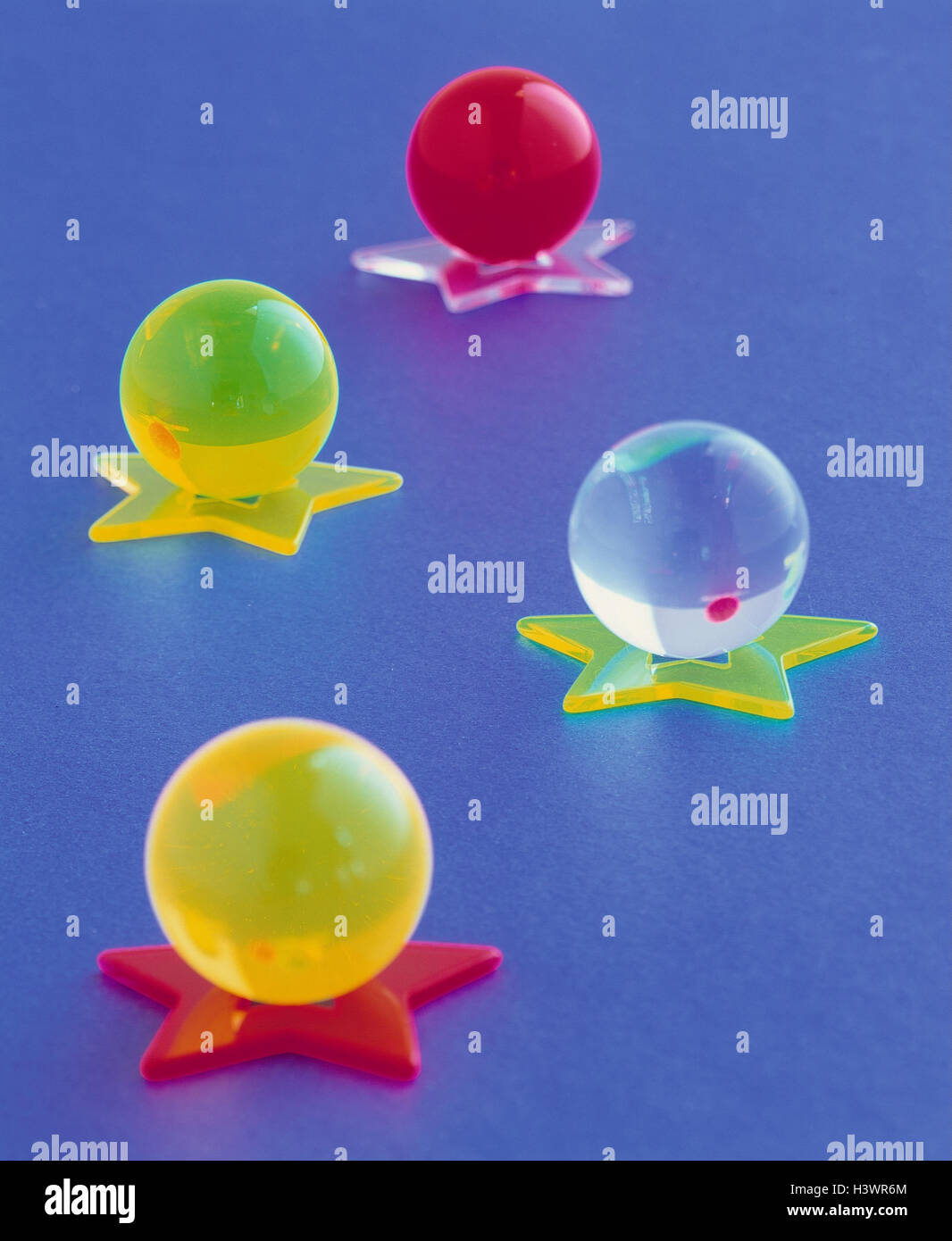 Plastic, stars, sphere, Still life, product photography, plastic ...