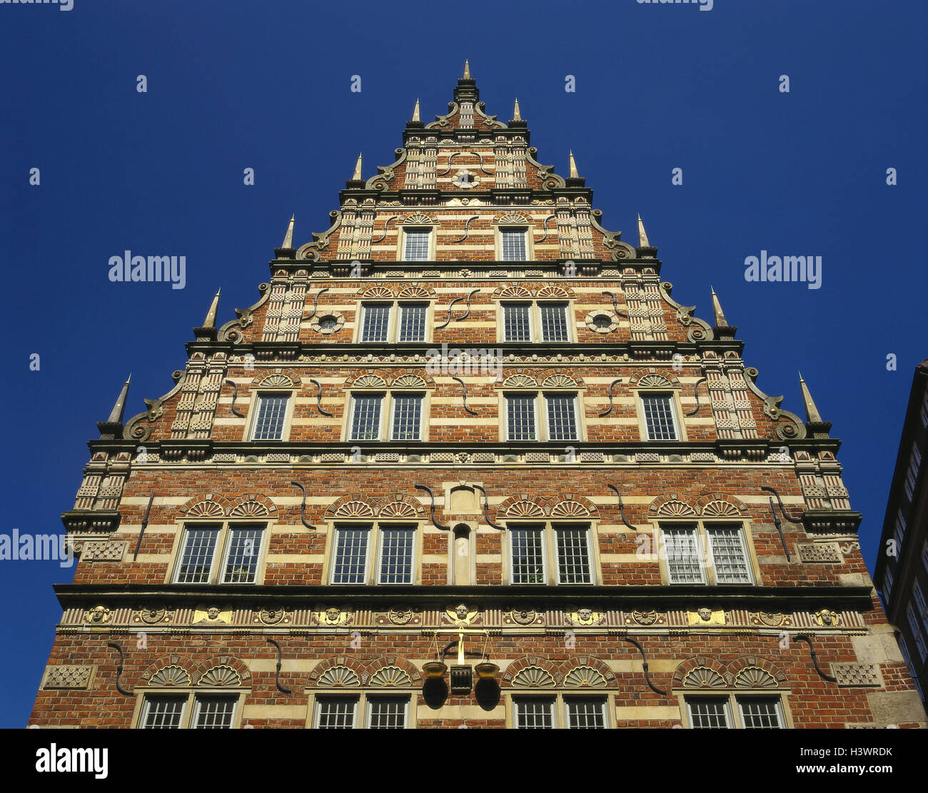 Germany, Bremen, town scales, facade, detail, outside, town, Hanseatic ...