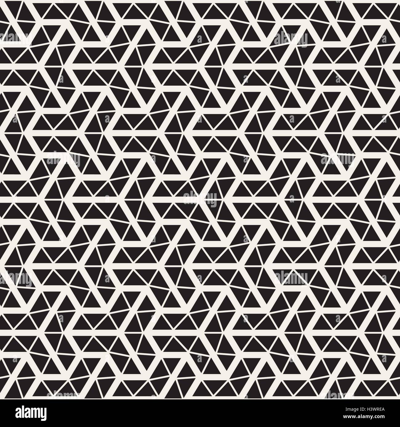 Vector Seamless Black And White Geometric Grid Pattern Stock Vector ...