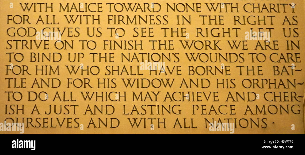 Lincoln second inaugural address hi-res stock photography and images ...