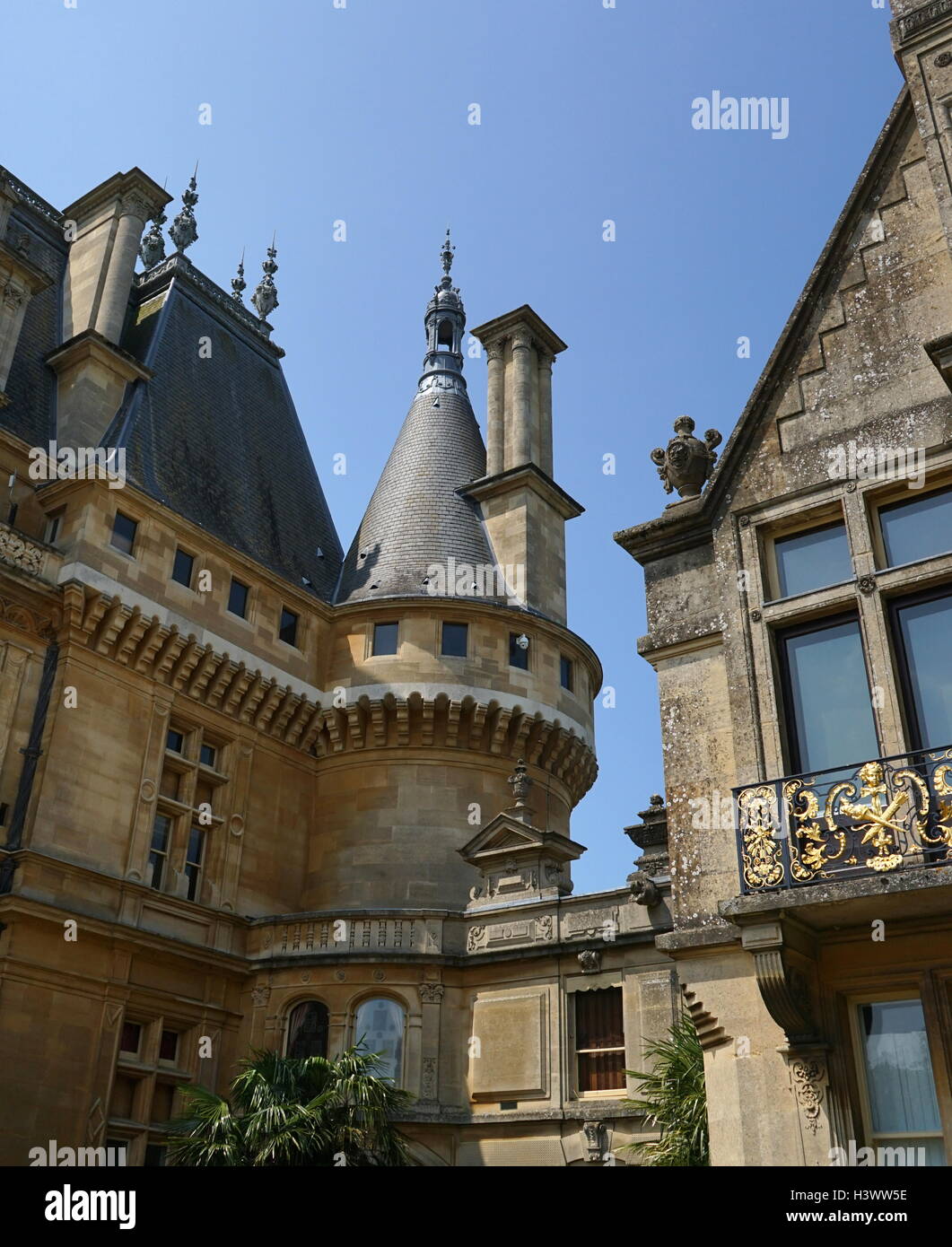 Exterior of Waddesdon Manor, a country house in the village of ...