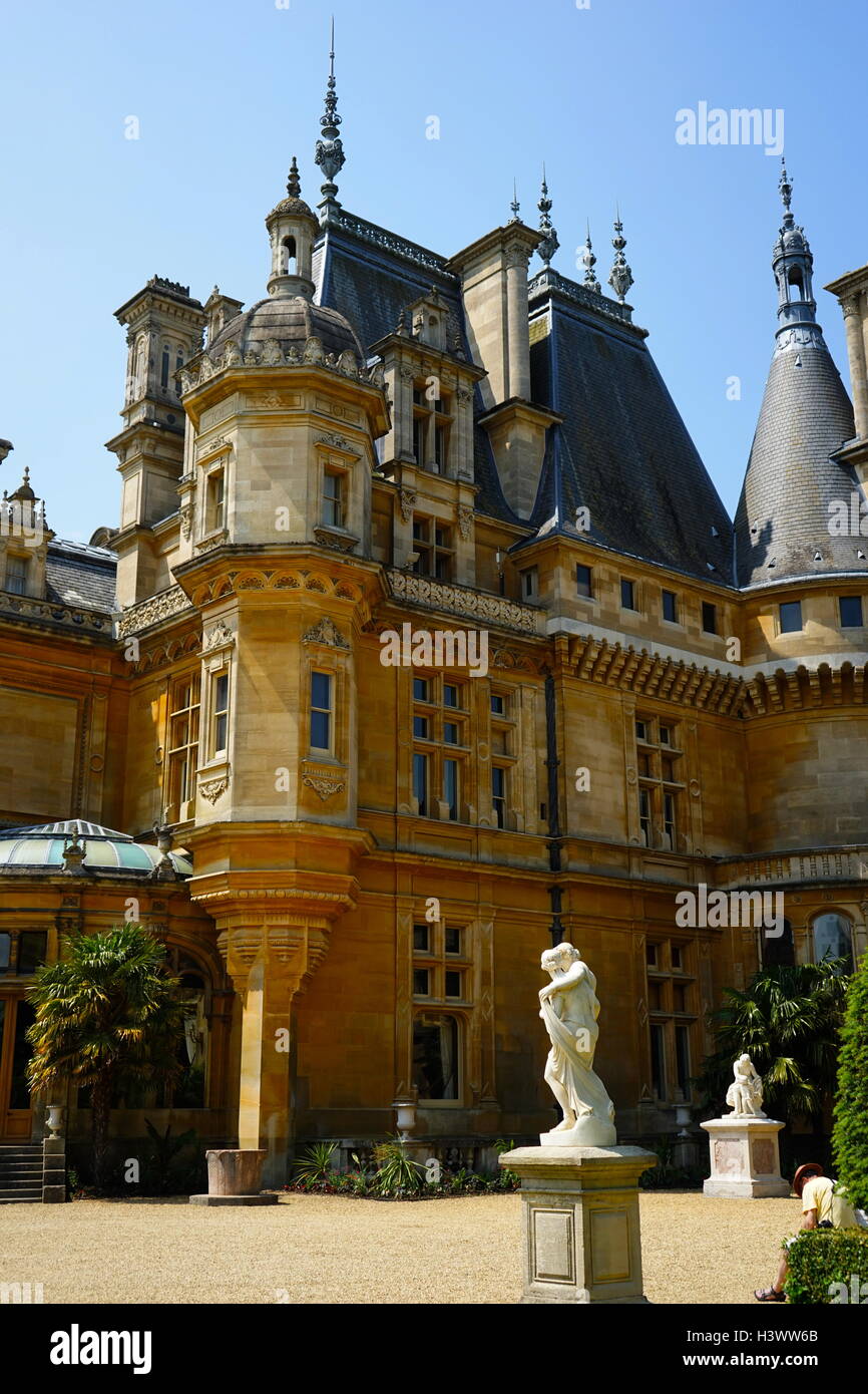 Exterior of Waddesdon Manor, a country house in the village of ...