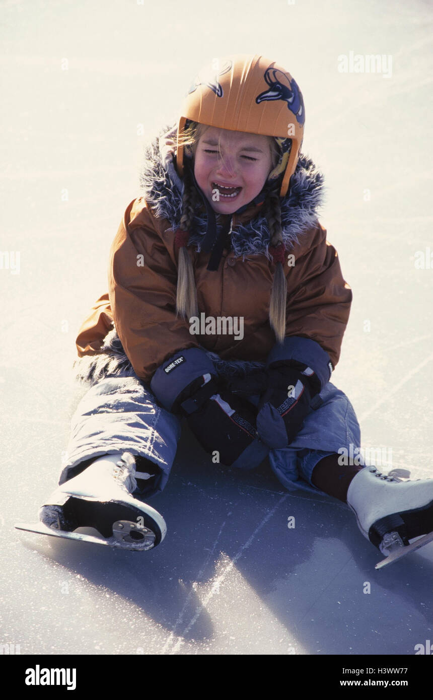 Winters, sheet ice, layer ice, child, skating weep lake, iceboundly ...
