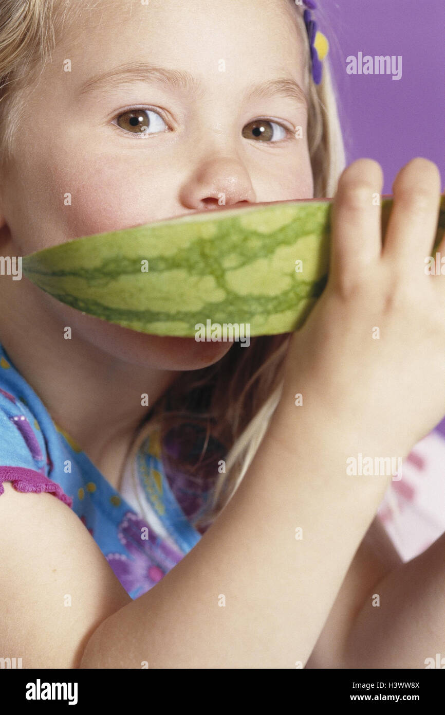 Girls, watermelon, eat, portrait, model released, child, melon, fruit ...