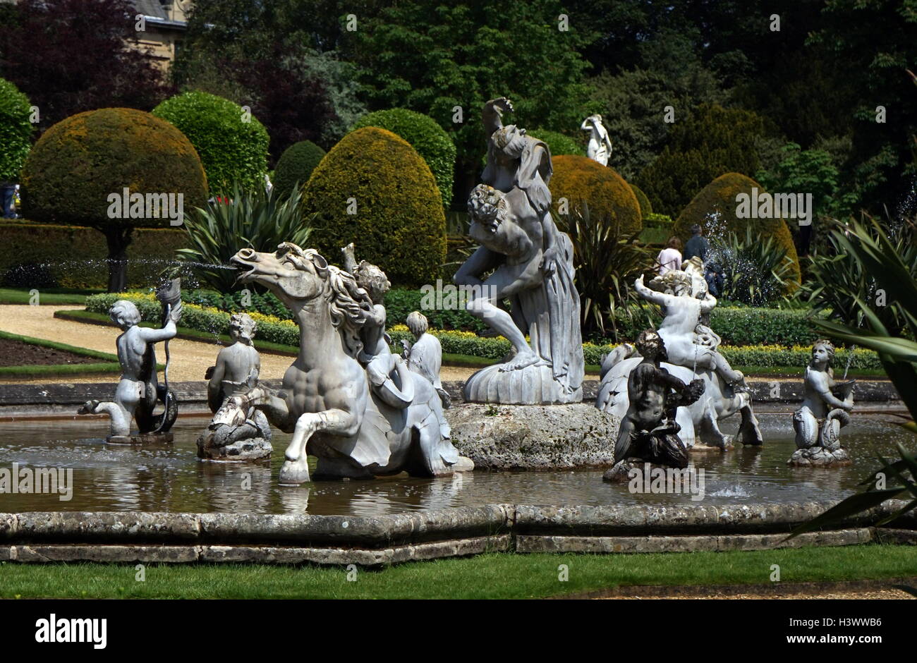 Epic fountain depicting Roman mythological characters in the gardens of ...