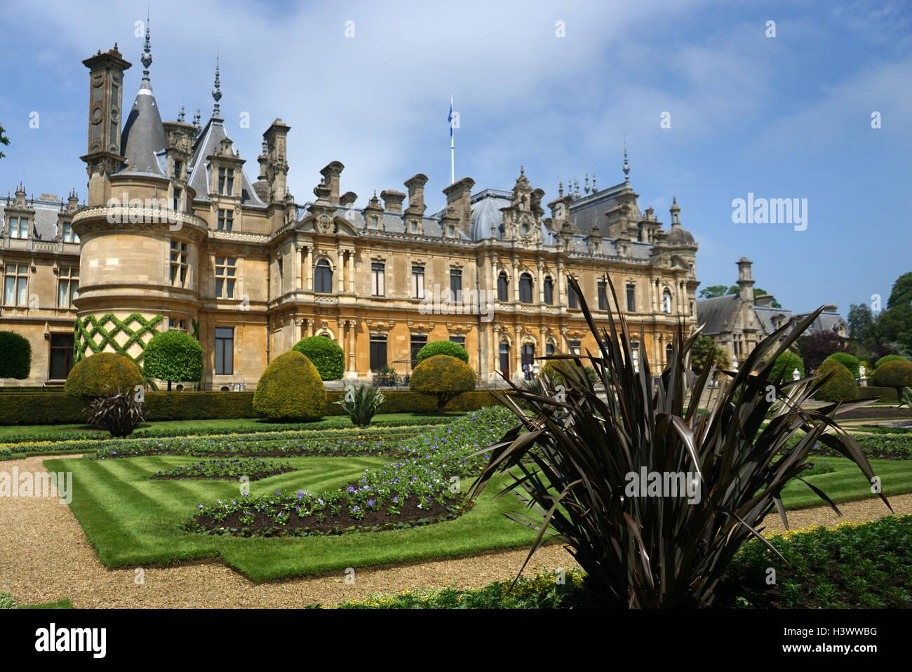 Exterior of Waddesdon Manor, a country house in the village of ...