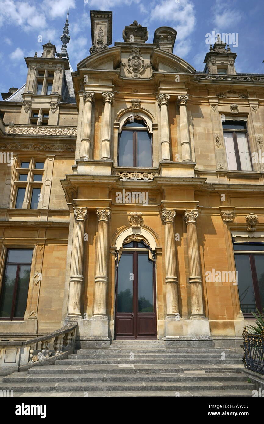 Exterior of Waddesdon Manor, a country house in the village of ...