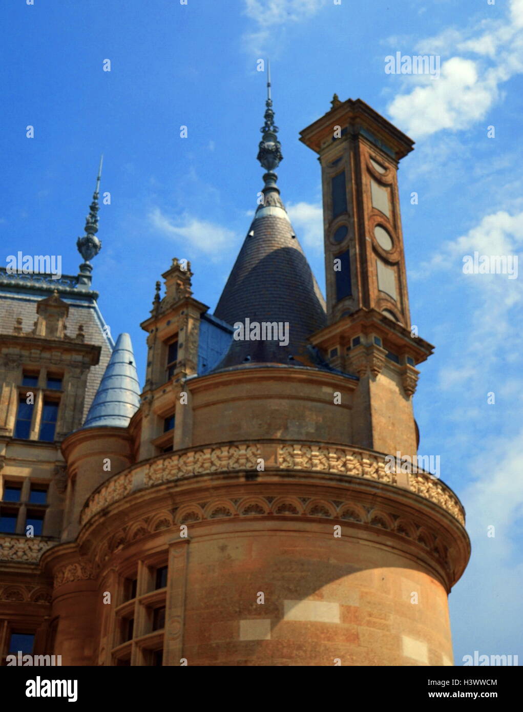 Exterior of Waddesdon Manor, a country house in the village of ...