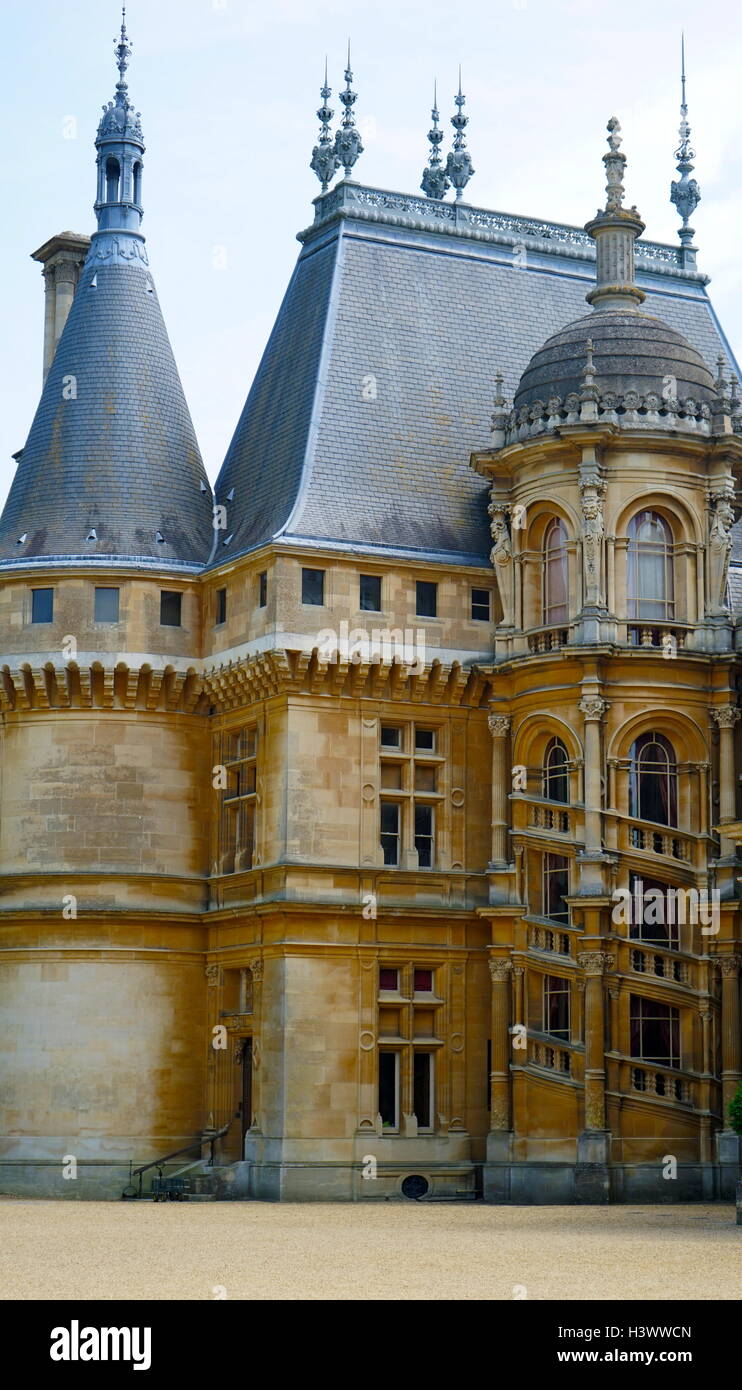Exterior of Waddesdon Manor, a country house in the village of ...
