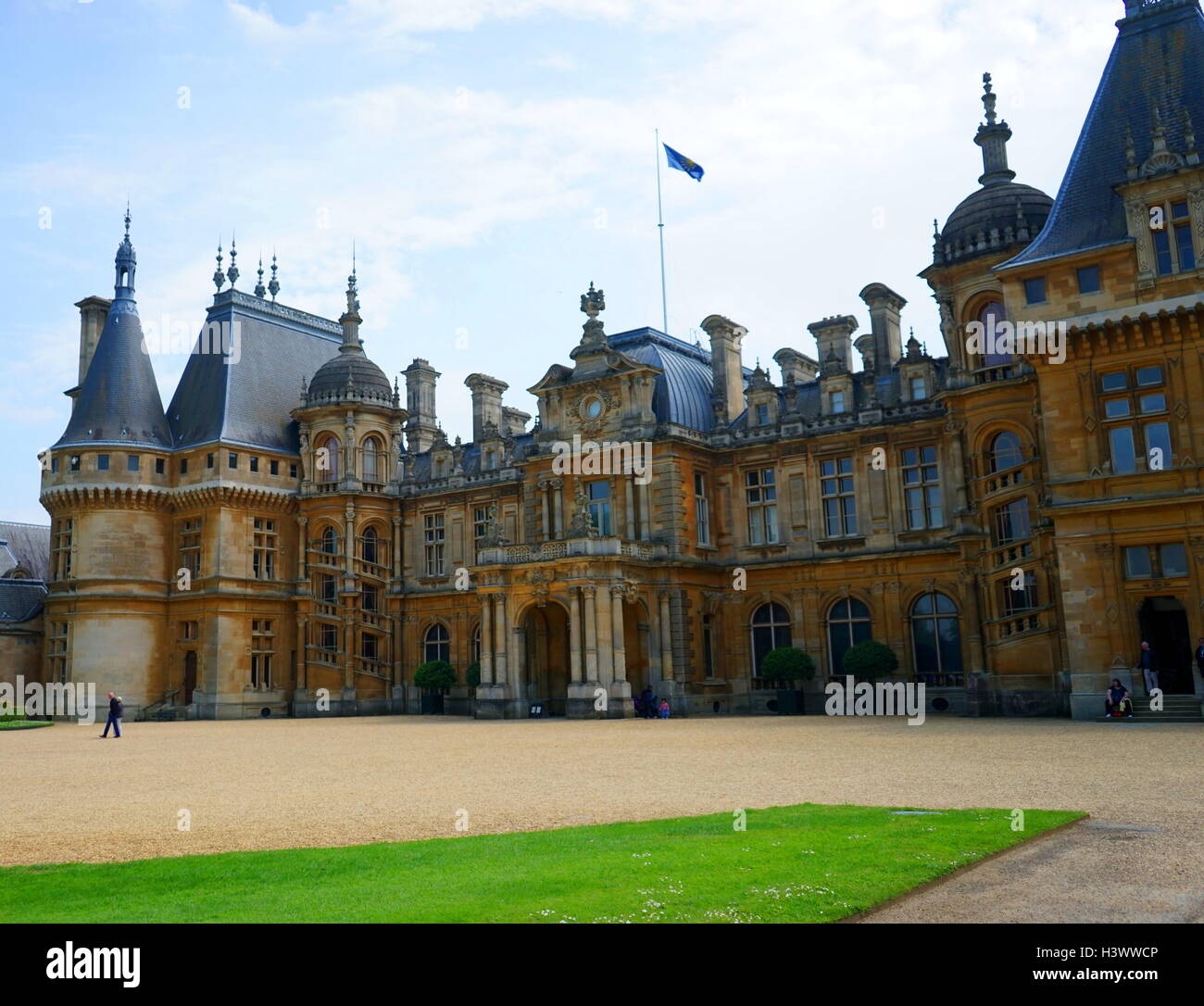 Exterior of Waddesdon Manor, a country house in the village of ...
